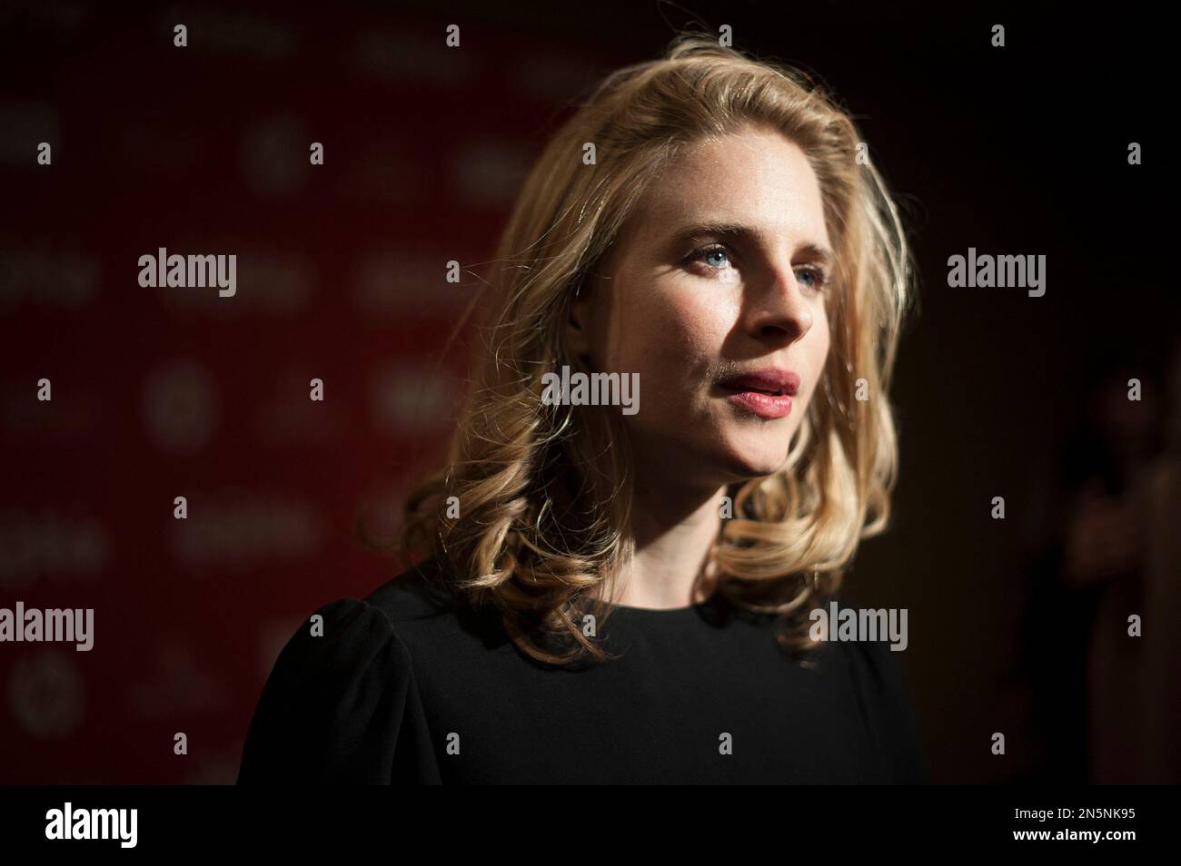 Actress Brit Marling speaks during an interview at the premiere for the ...