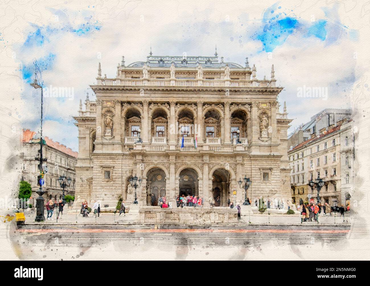 The Hungarian Royal State Opera House in Budapest, Hungary in ...