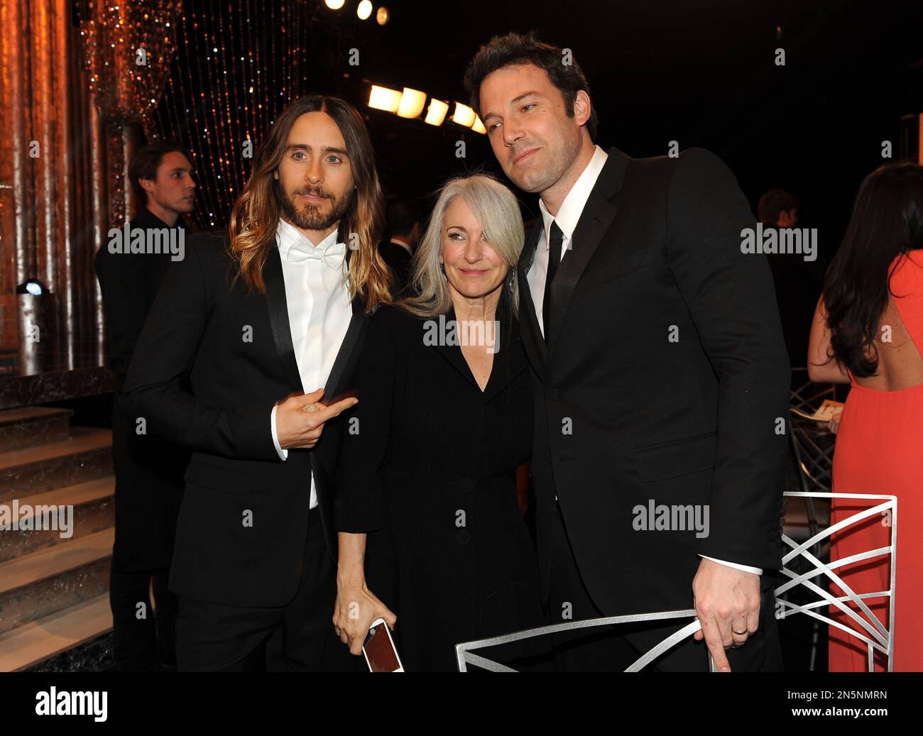 From left, Jared Leto, Constance Leto, and Ben Affleck pose in the ...