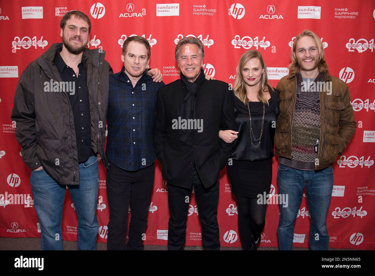Director Jim Mickle, actors Michael C. Hall and Don Johnson, actress ...