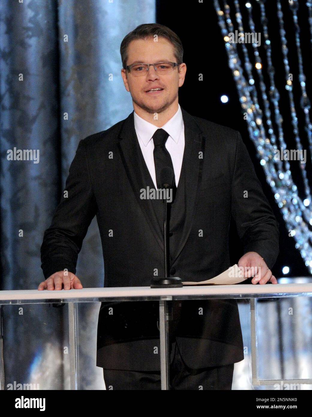 Matt Damon speaks on stage at the 20th annual Screen Actors Guild ...