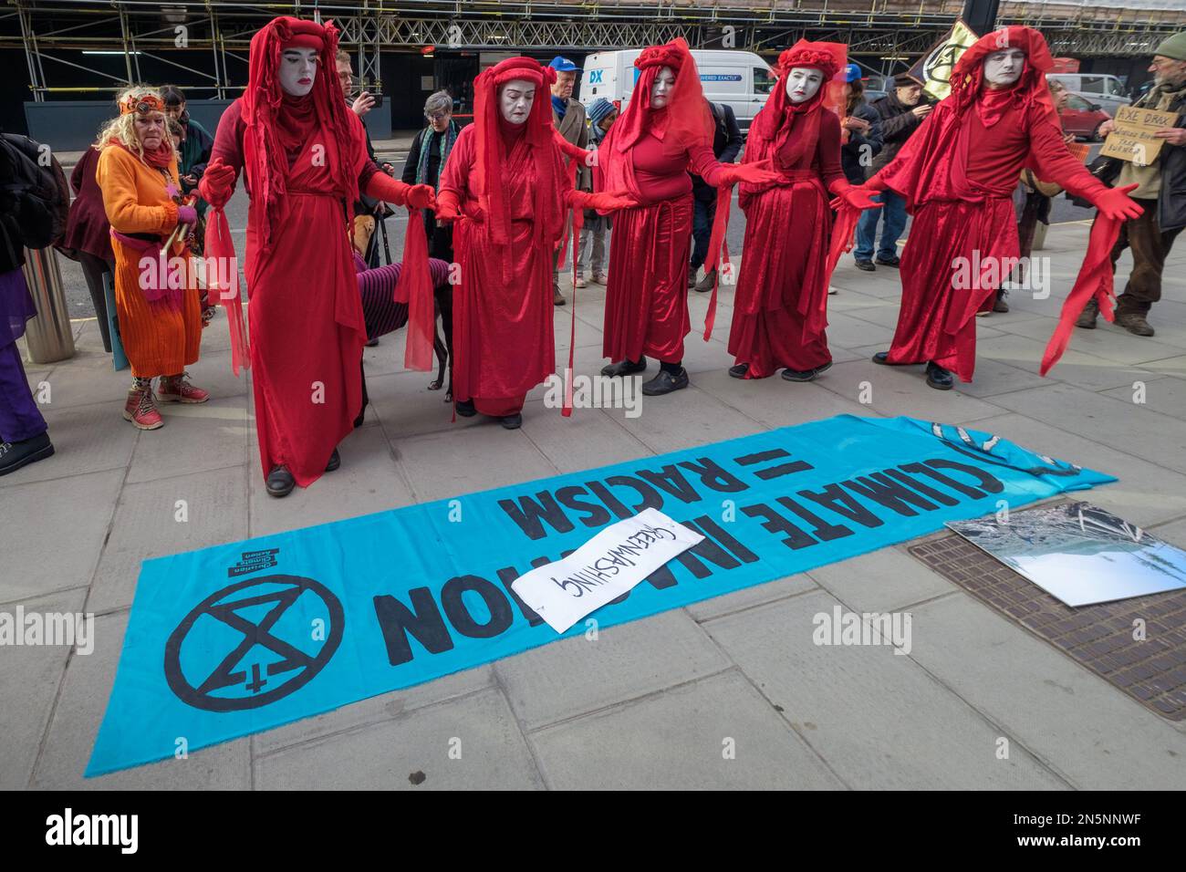 London, UK. 9 Feb 2023. As the protest calling for an end to renewable ...
