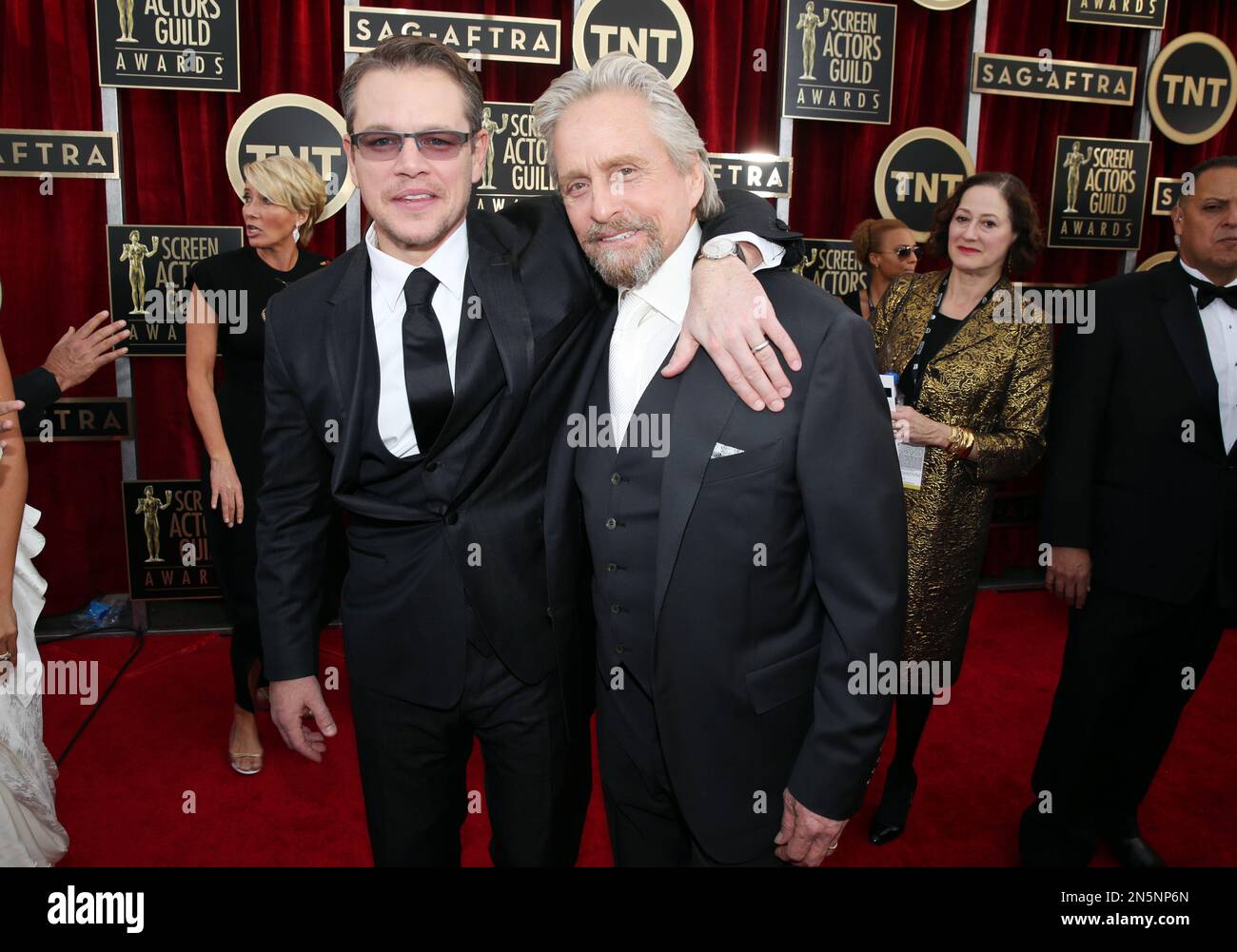 Matt Damon and Michael Douglas arrive at the 20th annual Screen Actors ...