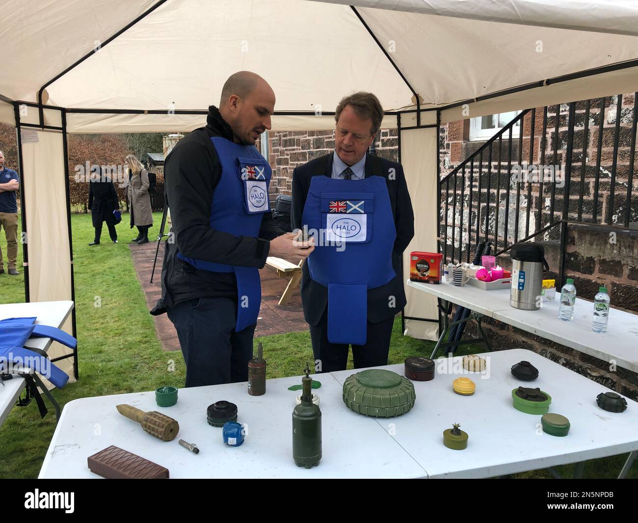 Scottish Secretary Alister Jack (right) meets the head of Halo Europe ...