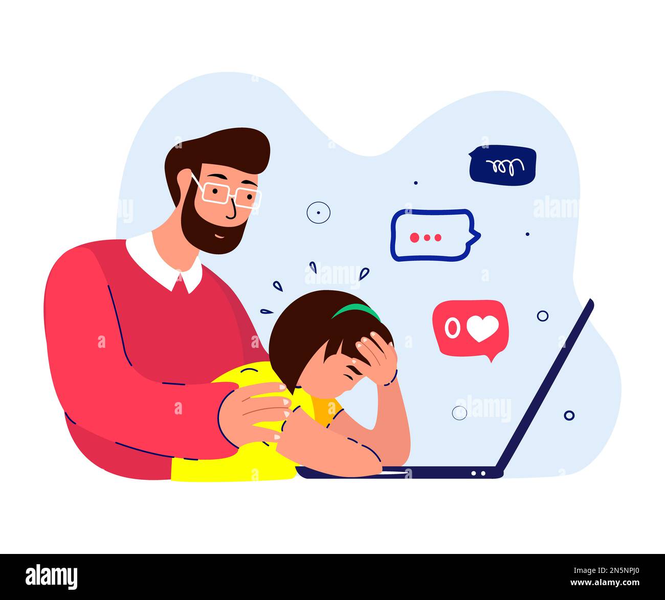 Worried father child Cut Out Stock Images & Pictures - Alamy