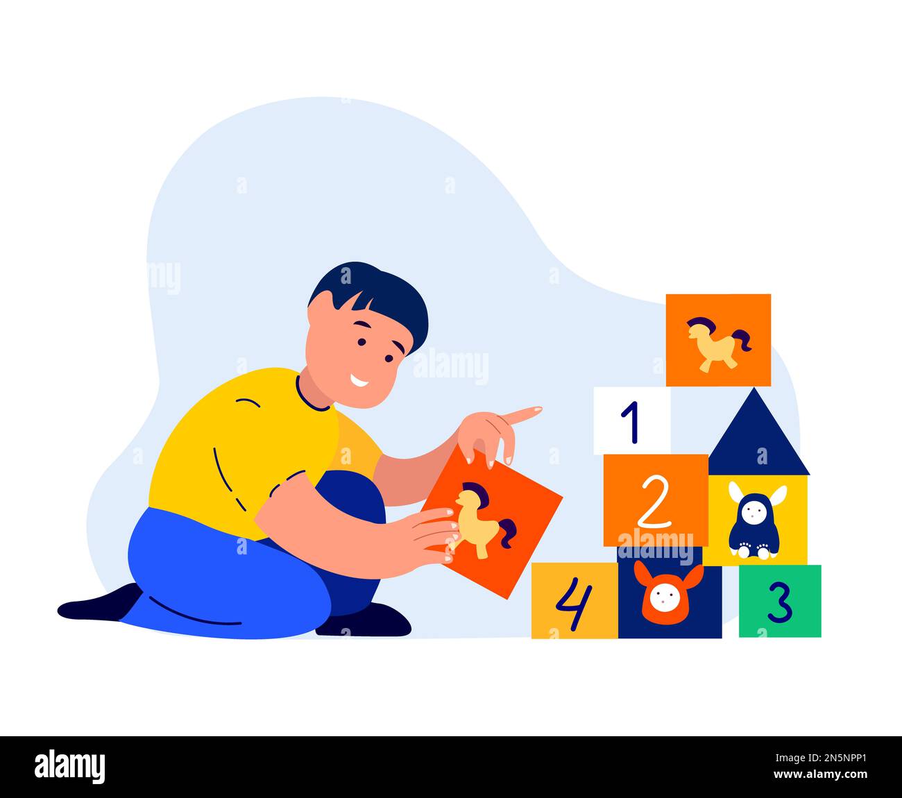 Happy Smiling Little Boy Playing Cubes Bricks Game.Kid Baby ... Happy Smiling Little Boy Playing Cubes Bricks Game.Kid Baby ...