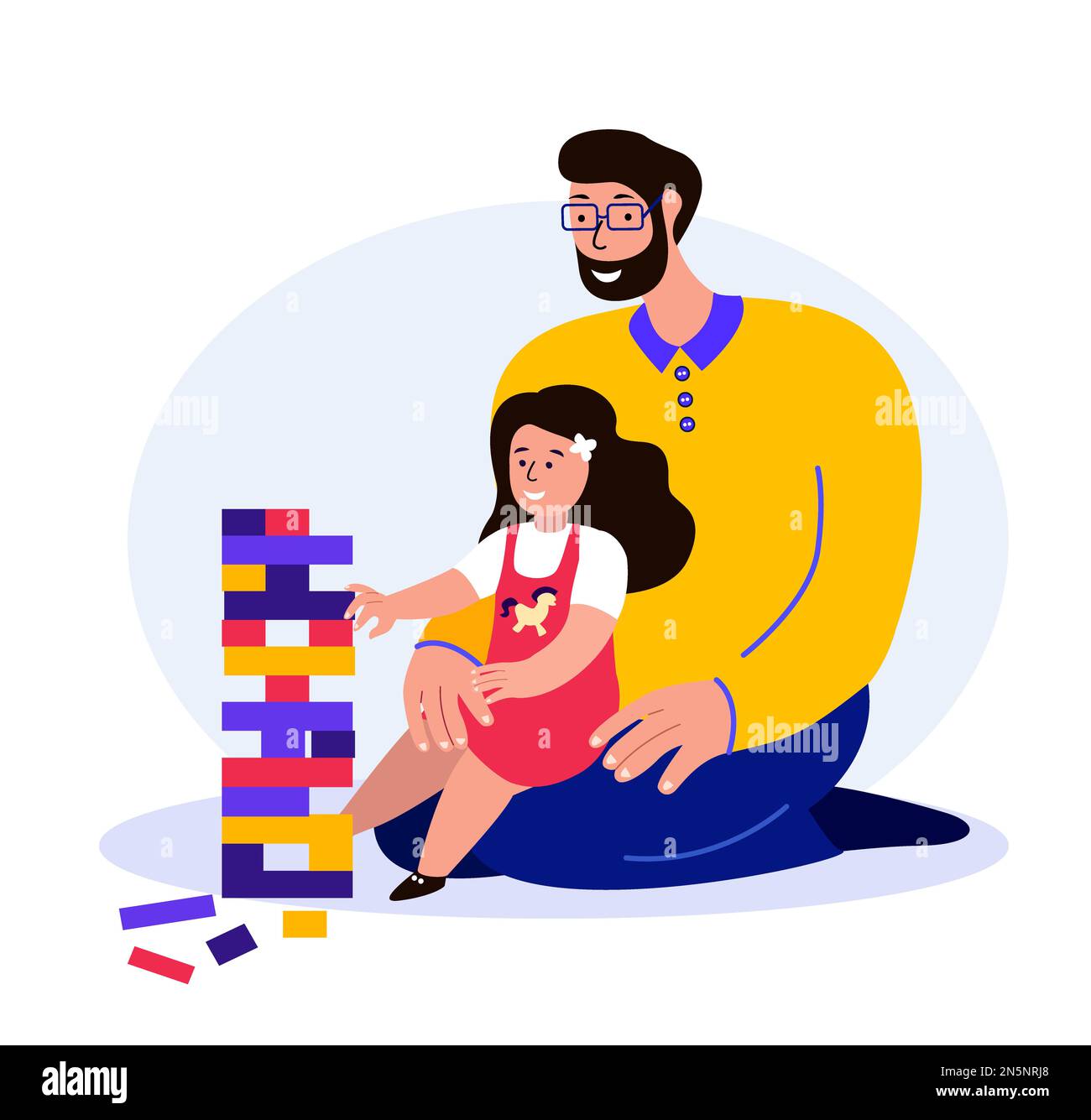 Happy Smiling Family Playing Board Game.Young Adult Parent. Dad Man ...