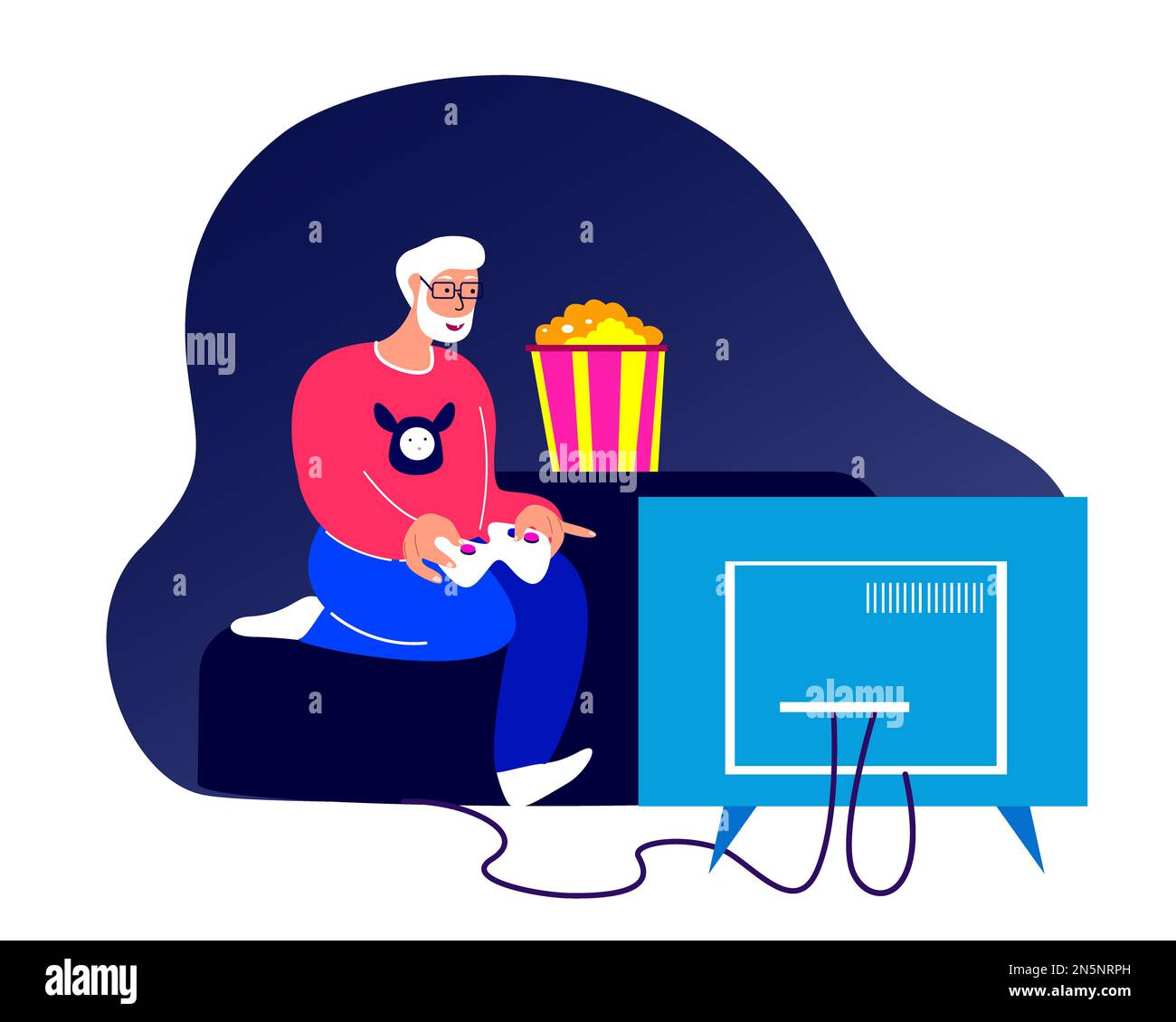 Elderly people playing game Cut Out Stock Images & Pictures - Alamy