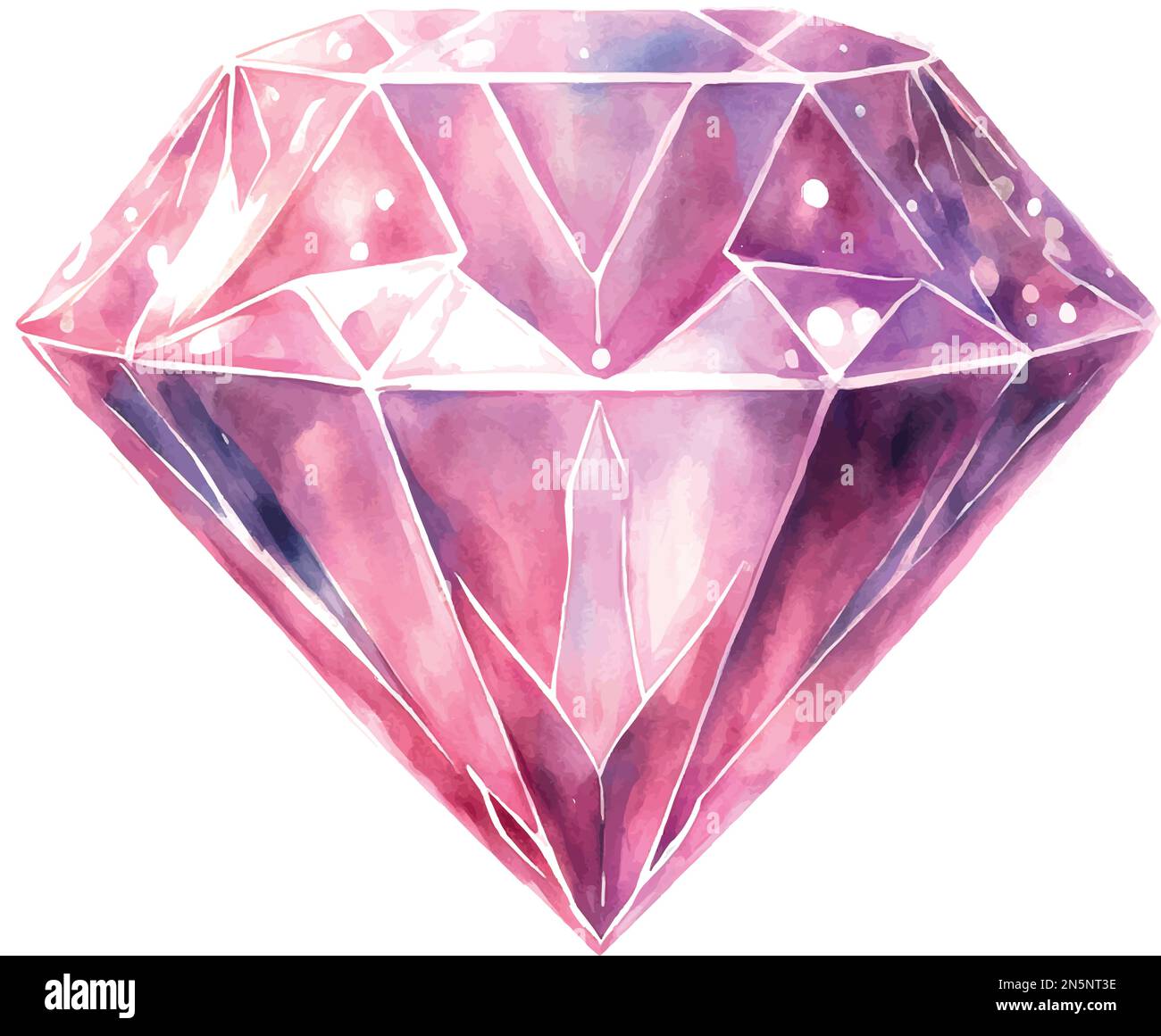 Crystal rock, red, white background Stock Vector Images - Alamy