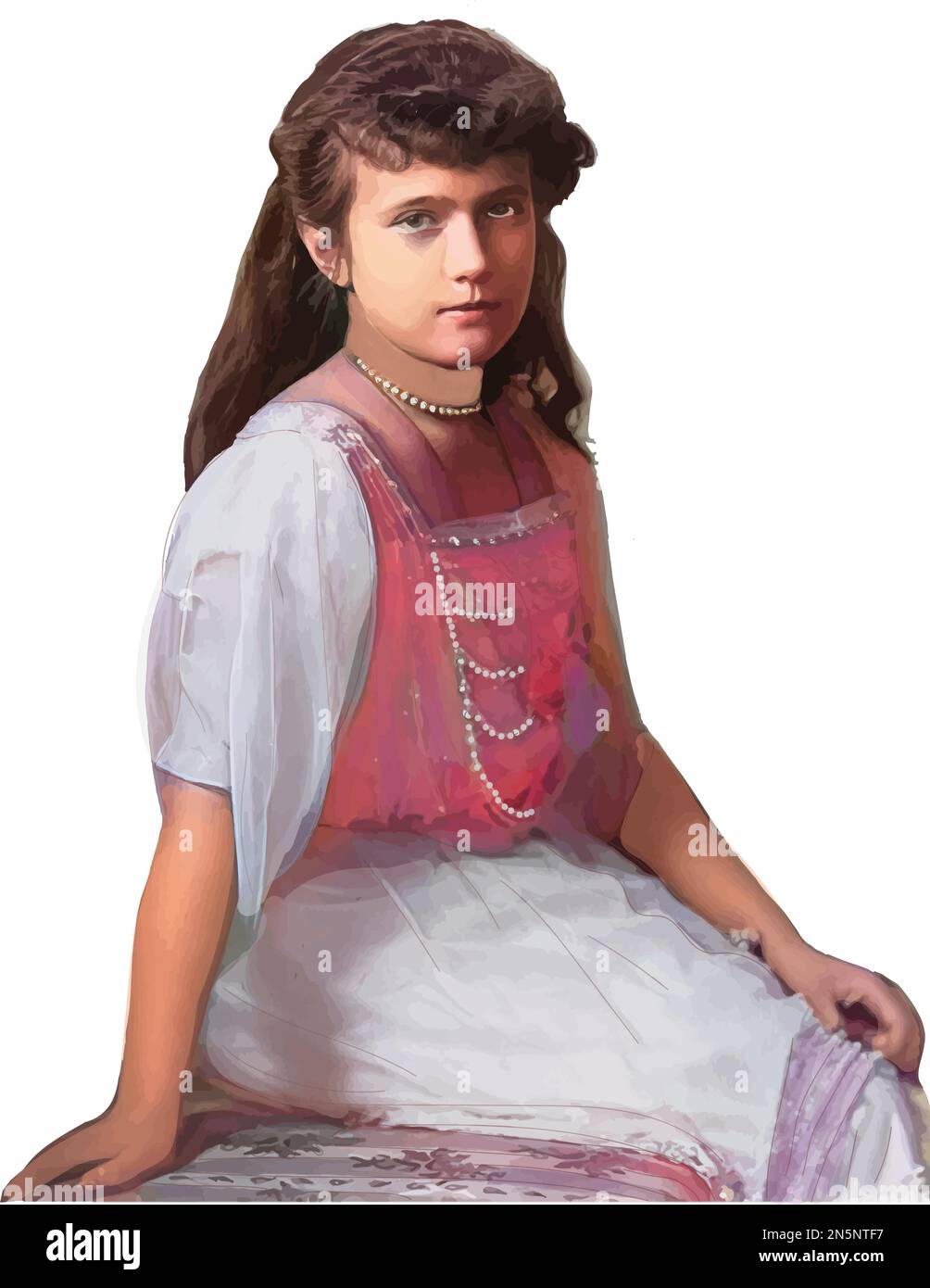 Russia tsar nicholas ii family Stock Vector Images - Alamy