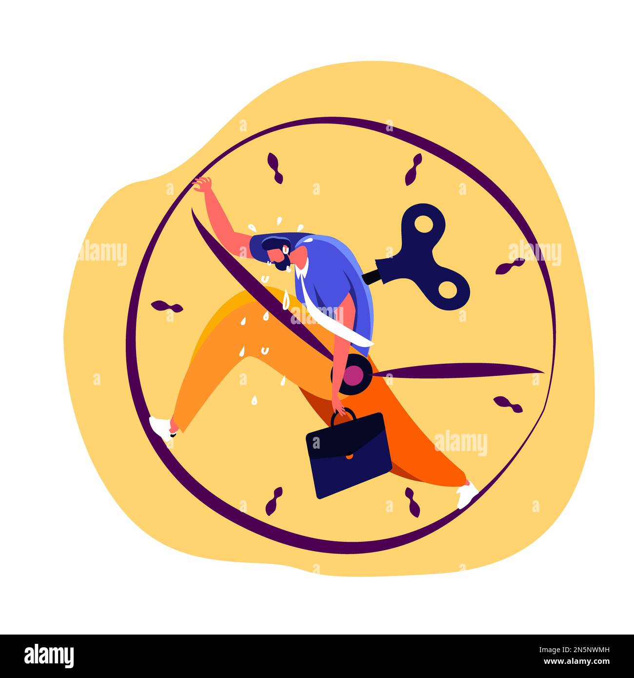 Overwhelmed employee trying to overcome his challenge, Rushing to ... Overwhelmed employee trying to overcome his challenge, Rushing to ...