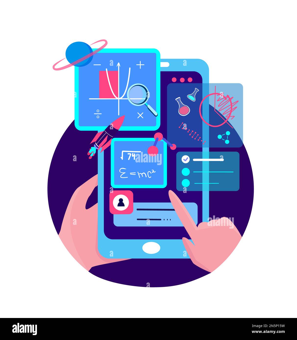 Smartphone School Application for Remote Education.Online Educational ...