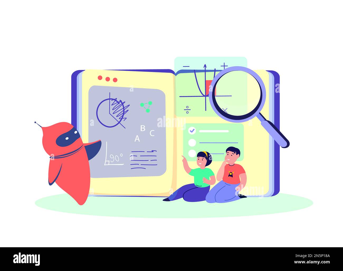 Online School Education for Children.Pupils Study,Homework with Teacher ...