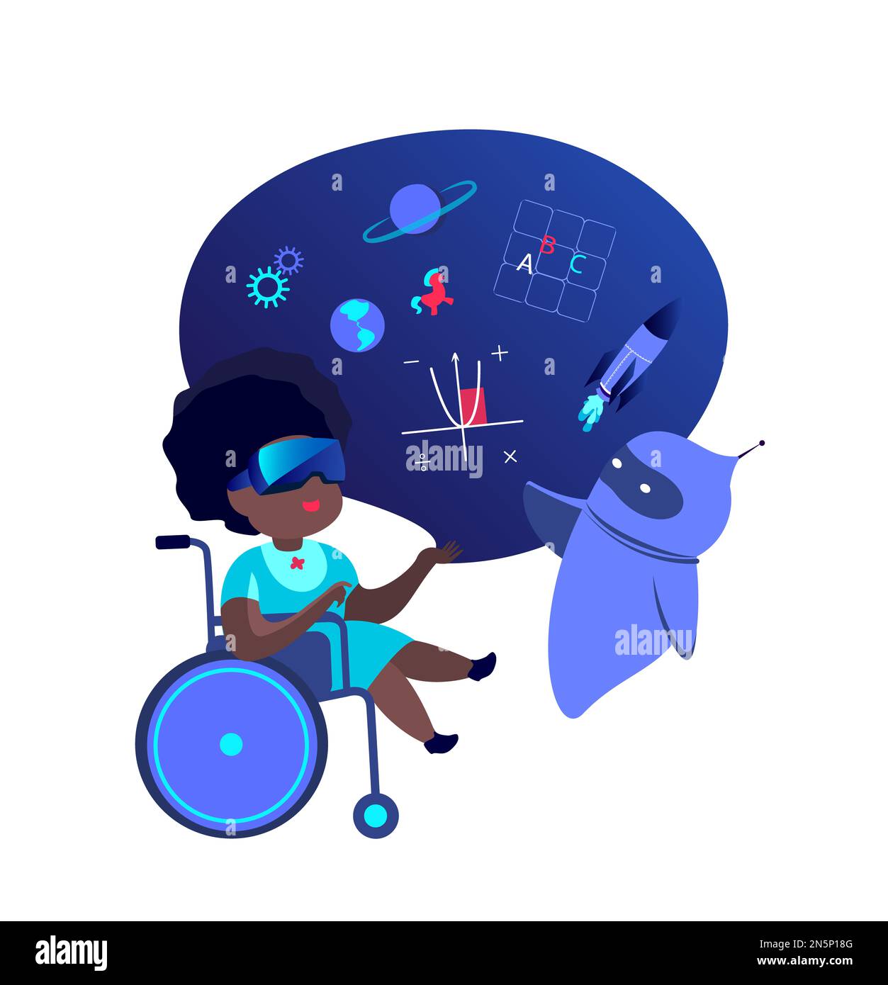 Online learning headset Cut Out Stock Images & Pictures - Alamy