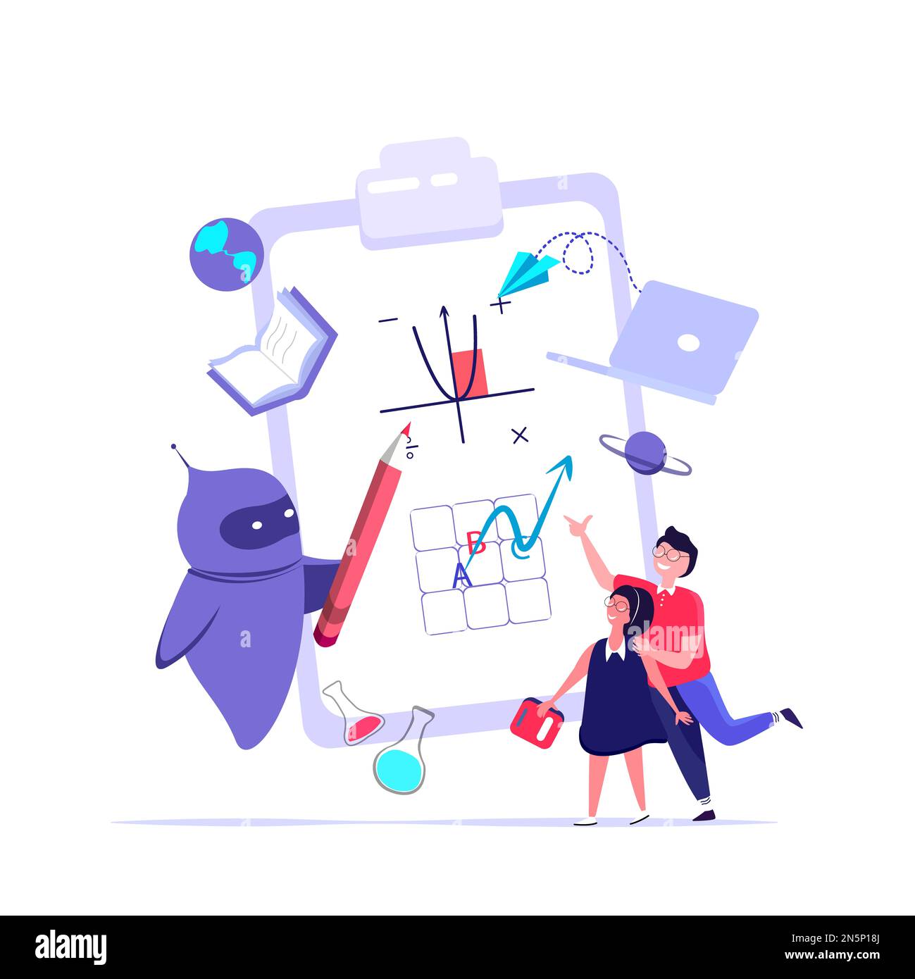 Smart Cyber Chat bot Help Children Teaching them. School Homework ...