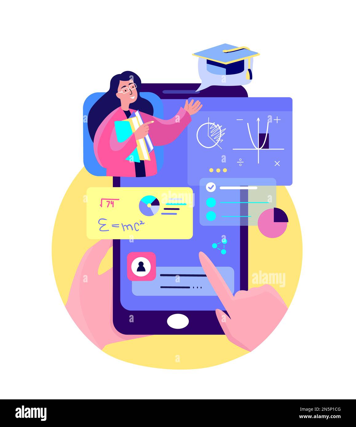 Smartphone School Application for Remote Education.Online Educational ...