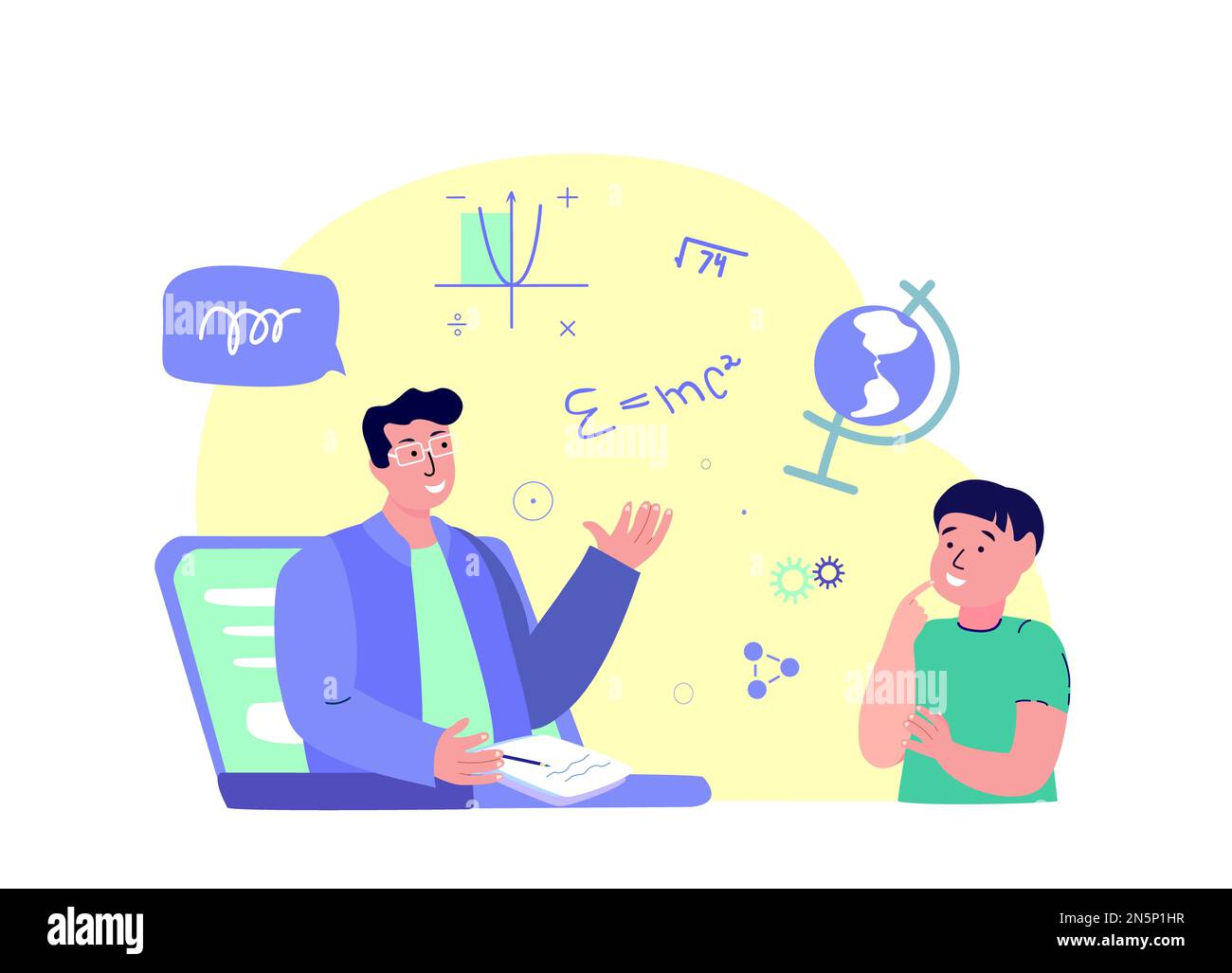 Remote Education.Online Digital Lesson Tutorial Education for Child ...