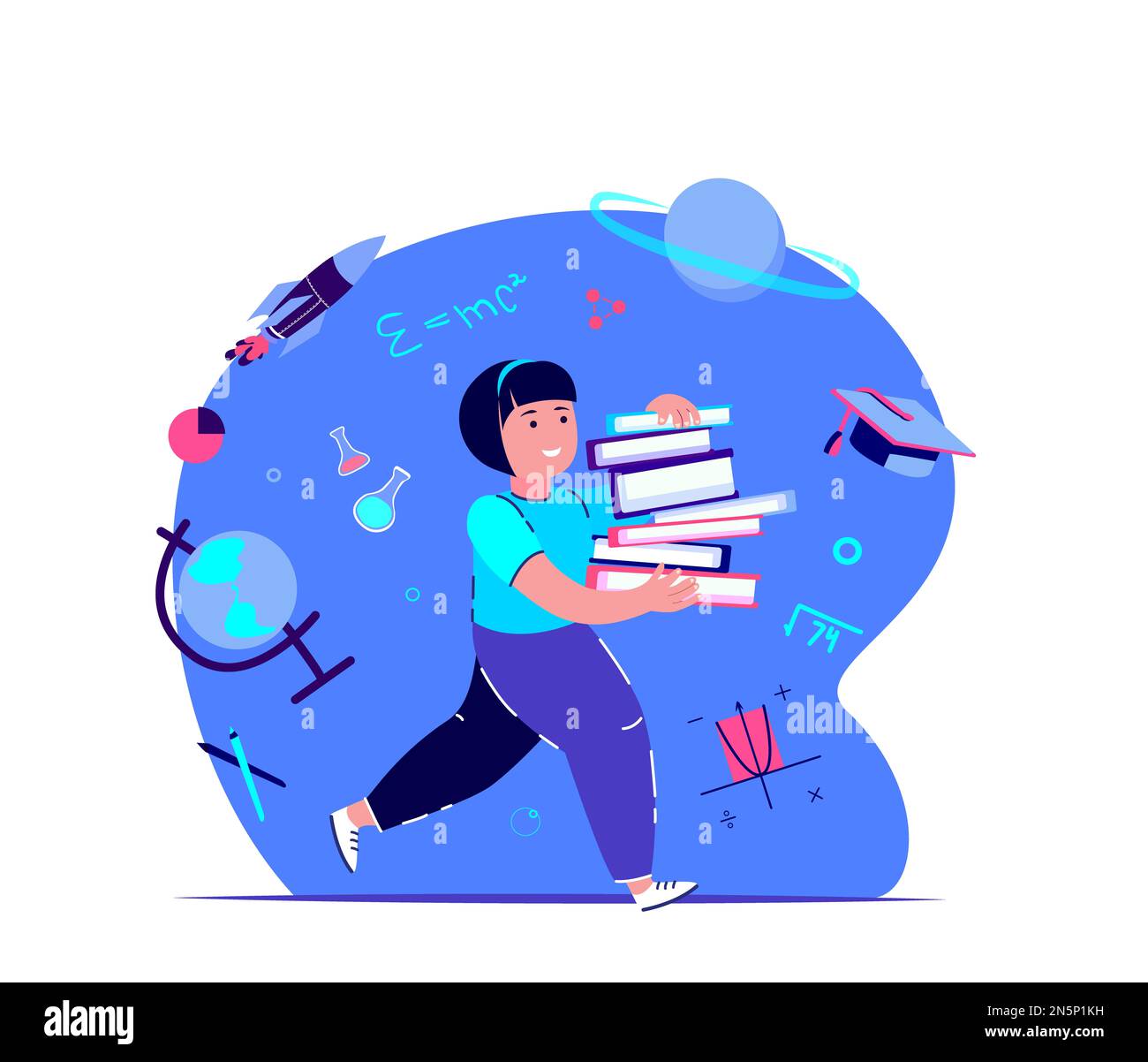 Pupil SchoolGirl Kid Hurrying,Class Tutorial Education. Elementary ...