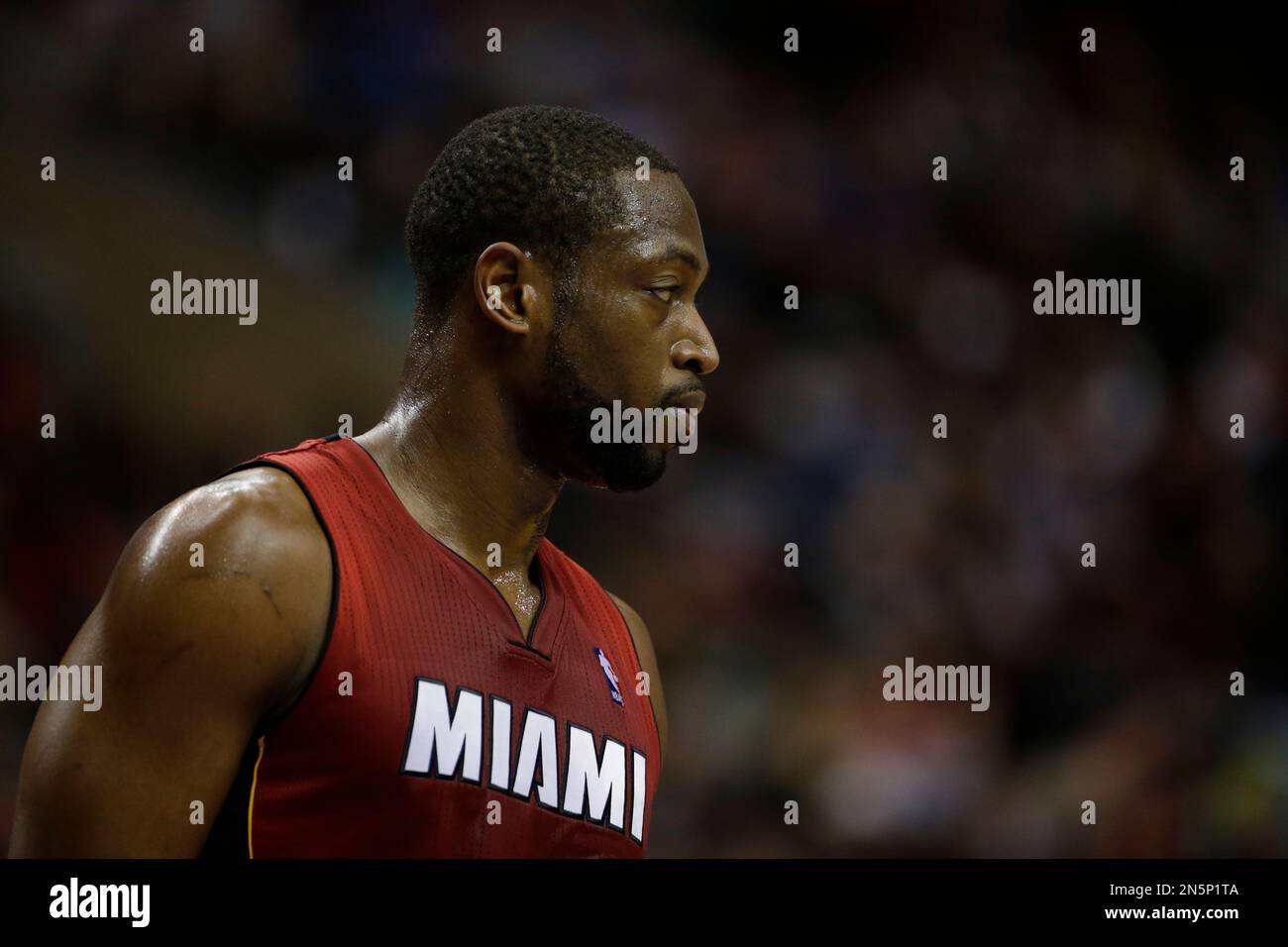 Miami Heat's Dwyane Wade in action during an NBA basketball game ...