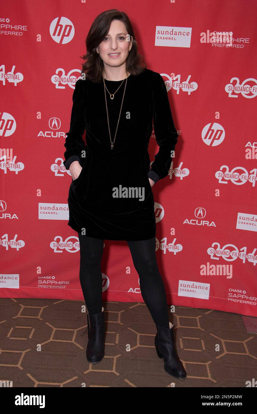 Director Gillian Robespierre poses at the premiere of the film "Obvious ...