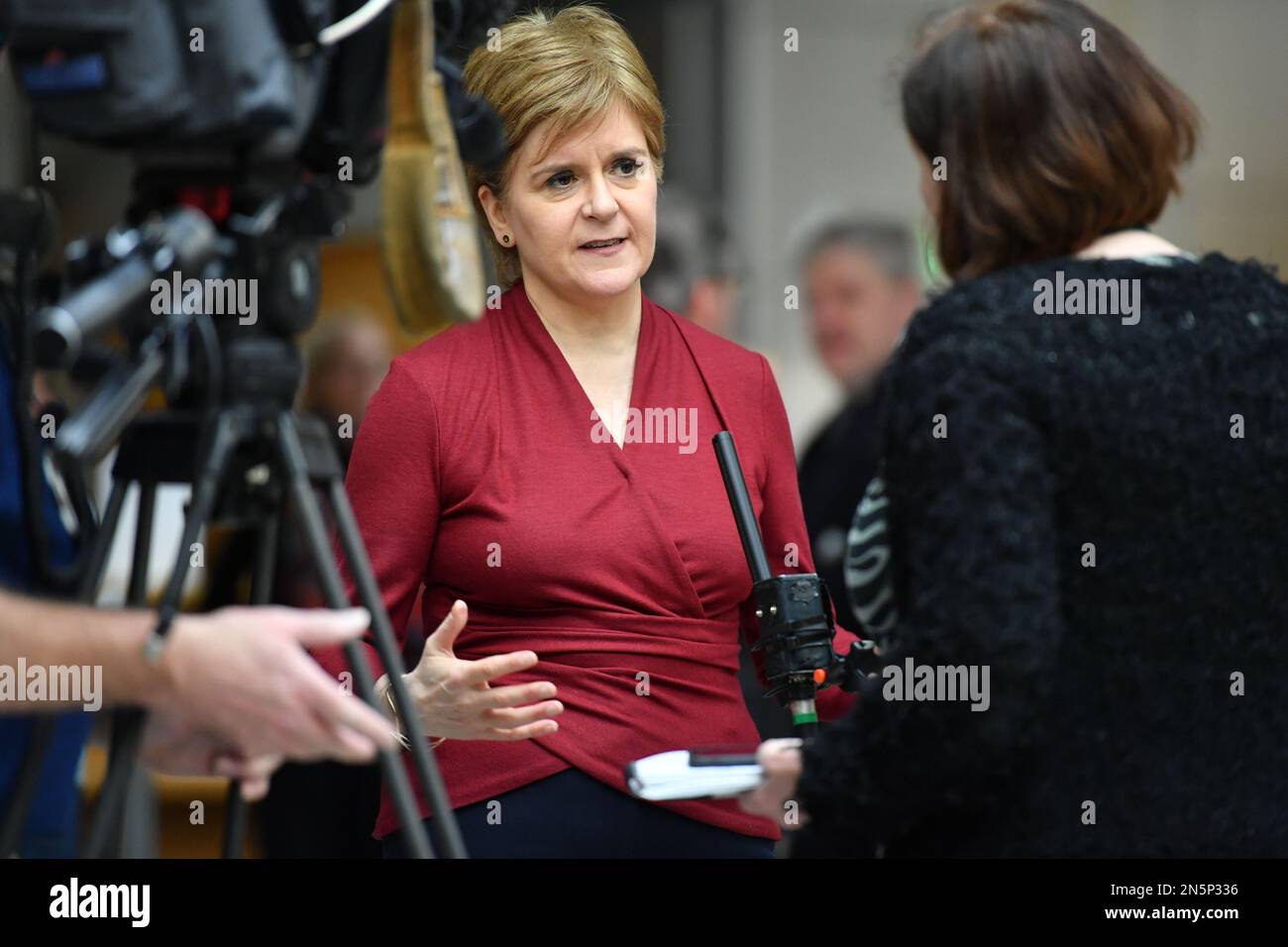 Edinburgh, Scotland, UK. 9th Feb, 2023. PICTURED: Nicola Sturgeon MSP ...