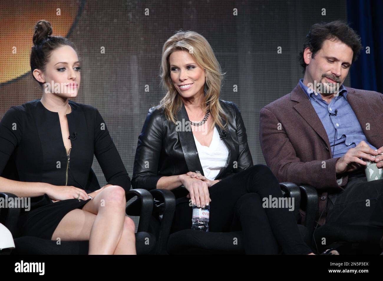 From left, Carly Chaikin, Cheryl Hines and Jeremy Sisto participate in ...