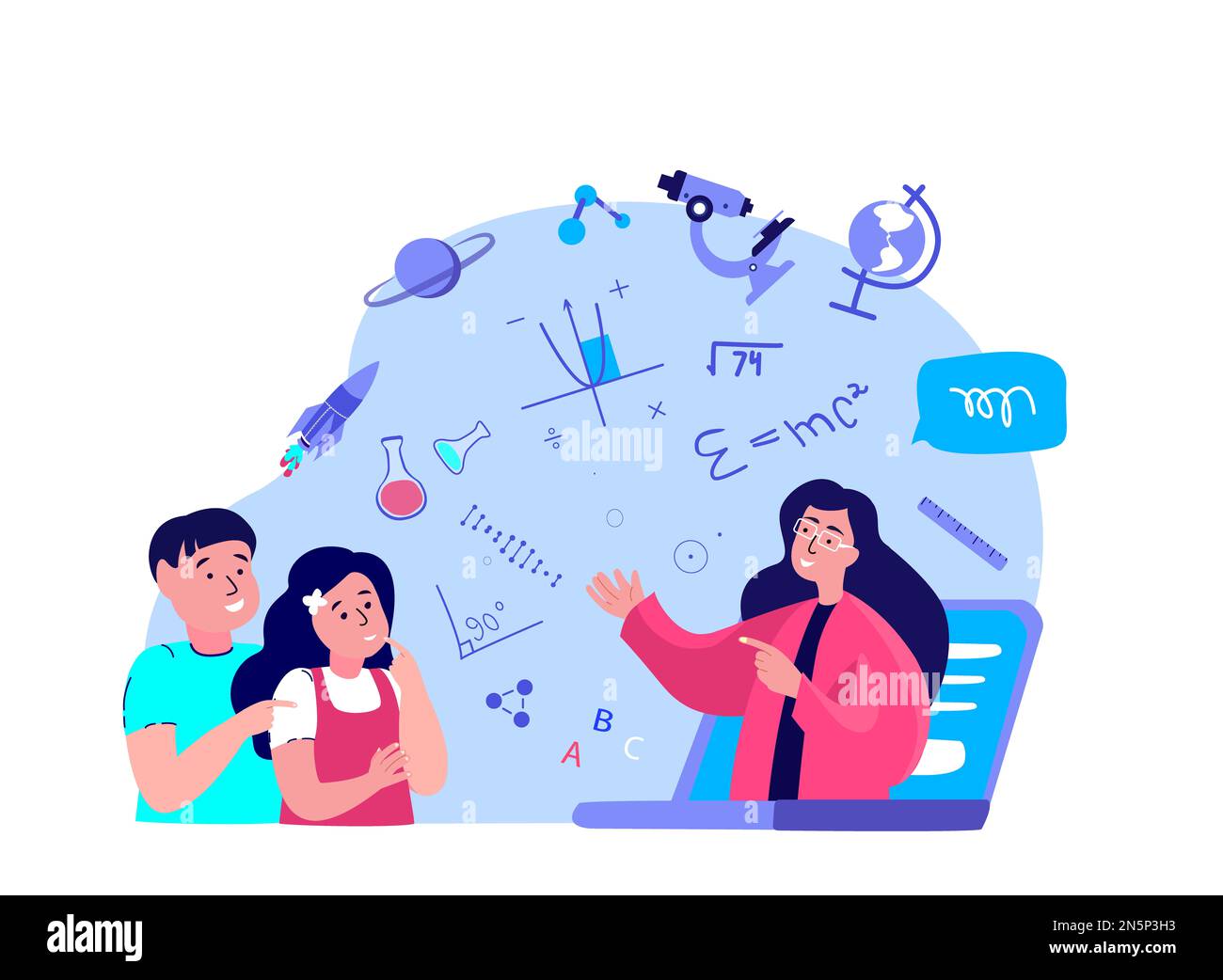 Student students pupil telescope Cut Out Stock Images & Pictures - Alamy