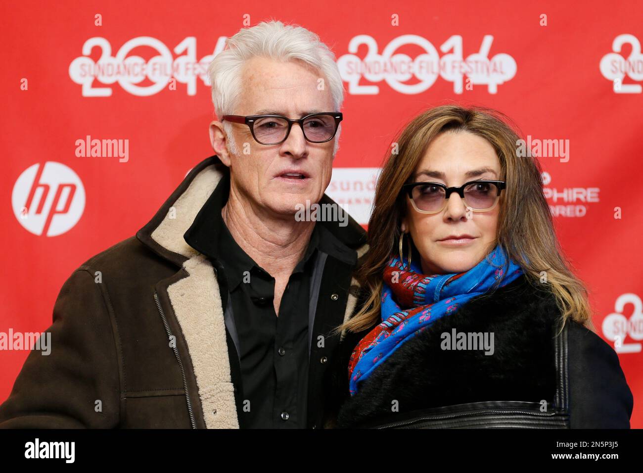 Director John Slattery, left, and his wife Talia Balsam pose at the ...