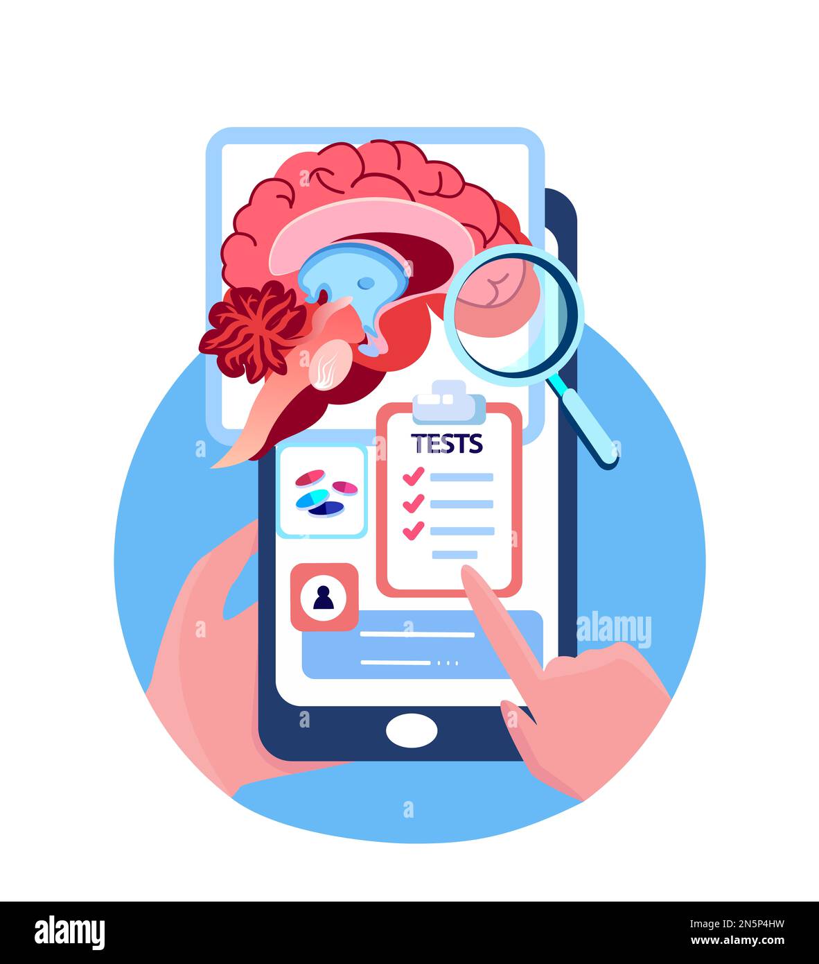 Online Touchscreen Hospital.Brain Cancer Swelling Curing Mobile ...