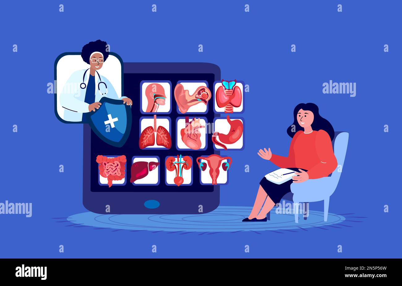 Online Hospital Application.Digital Medicine Consultation.Choose Doctor ...