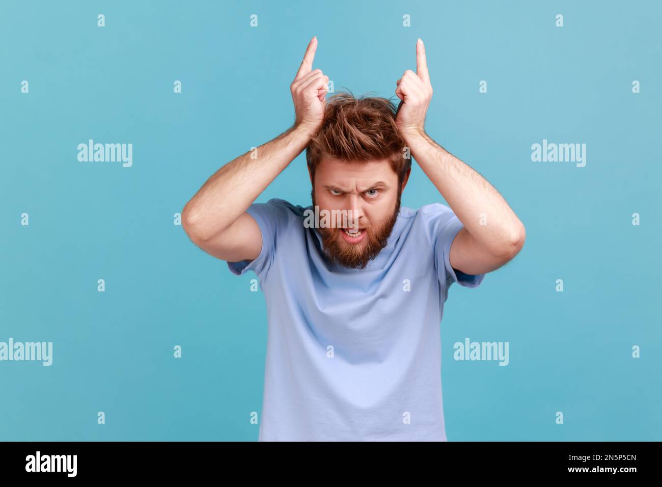 Serious bossy bearded man hi-res stock photography and images - Alamy