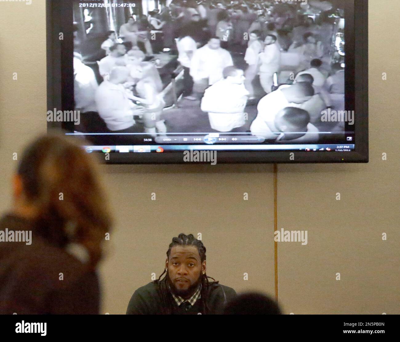 Dallas Cowboys defensive back Danny McCray answers a question as a ...