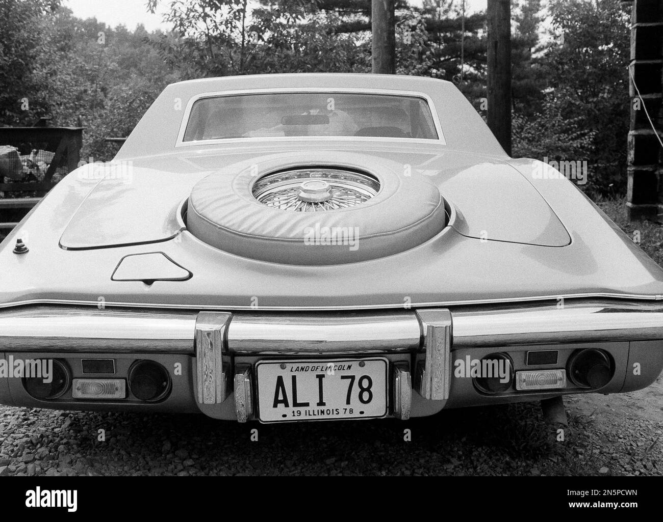 Rear view and vanity plates of heavyweight boxing champ Muhammad Ali's ...
