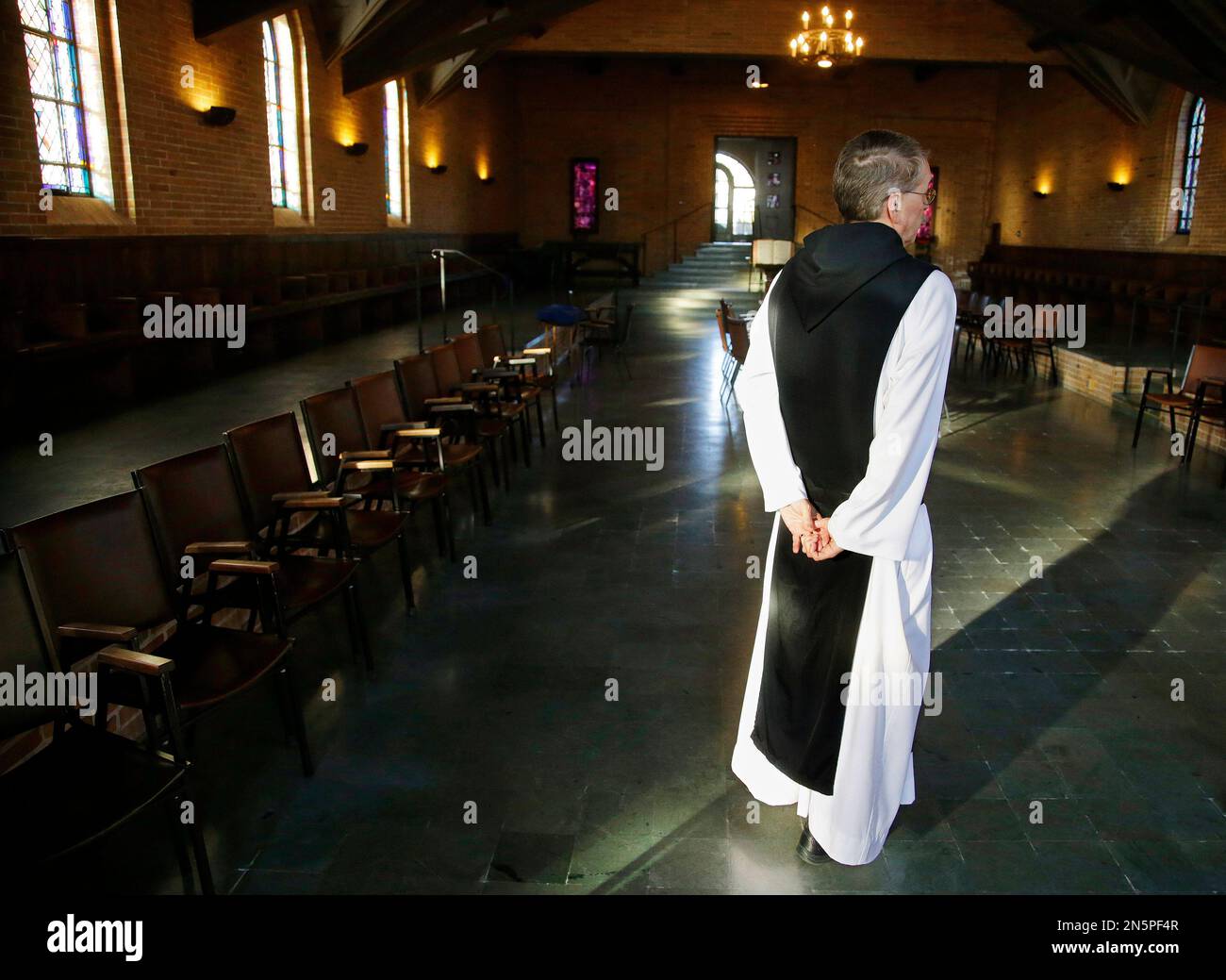 In this Thursday, Jan. 9, 2014 photo Father Damion, Abbot at St. Joseph ...