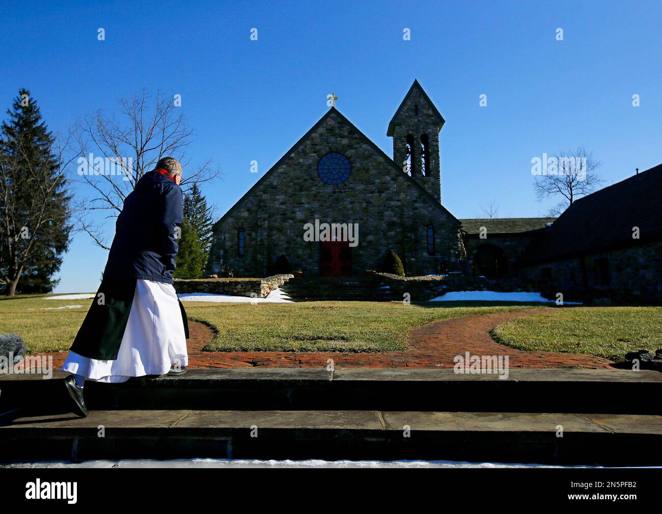 In this Thursday, Jan. 9, 2014 photo Father Damion, Abbot at St. Joseph ...