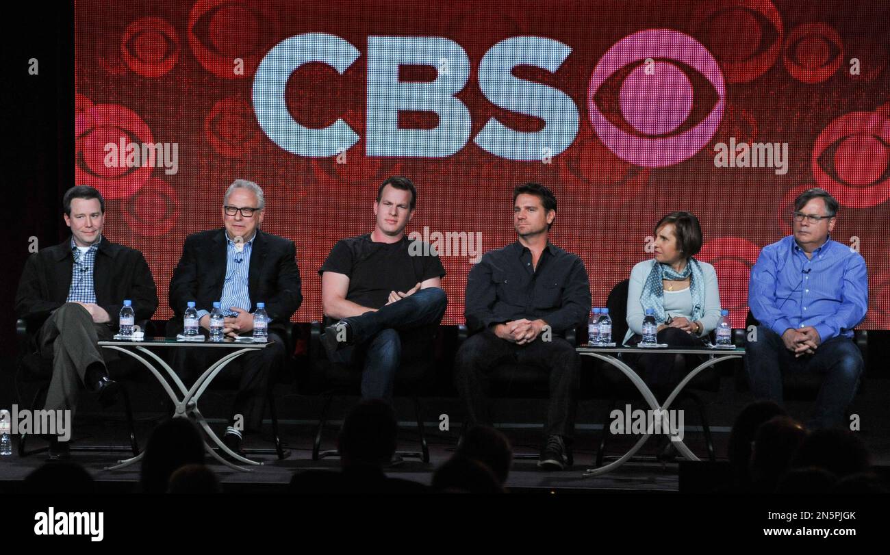 From left, Rob Doherty, Gary Glasberg, Jonathan Nolan, Greg Plageman ...