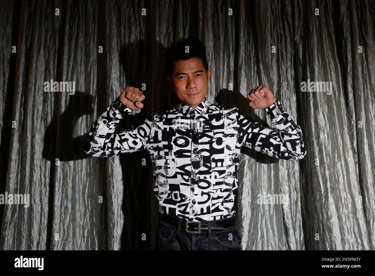 In Friday Jan. 10, 2014 photo, Hong Kong veteran actor and performer ...