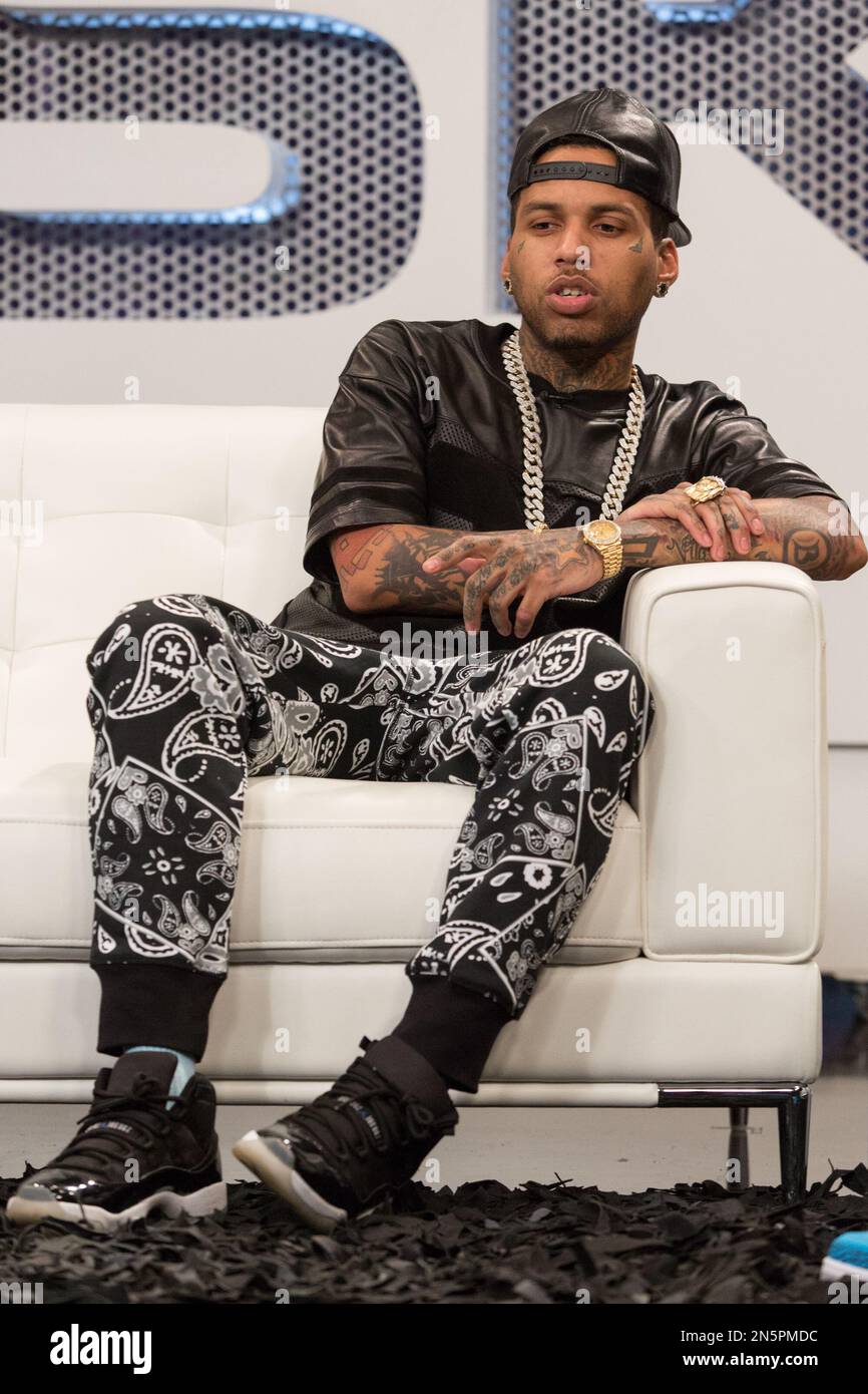 Rapper Kid Ink on set during filming of SKEE Live on Tuesday Jan. 14 ...