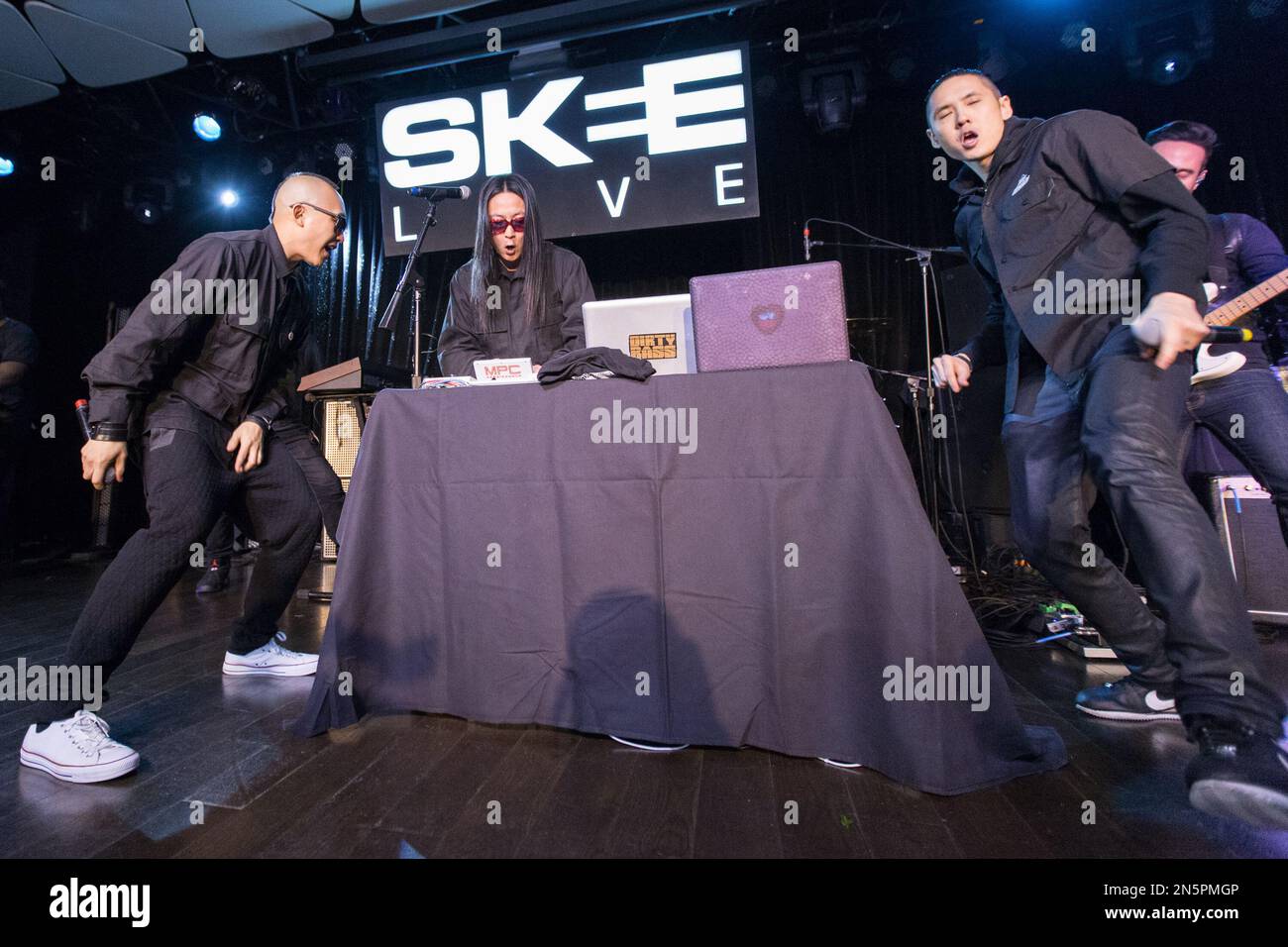 From left, Prohgress , J-Spliff, and Kev Nish of Far East Movement ...