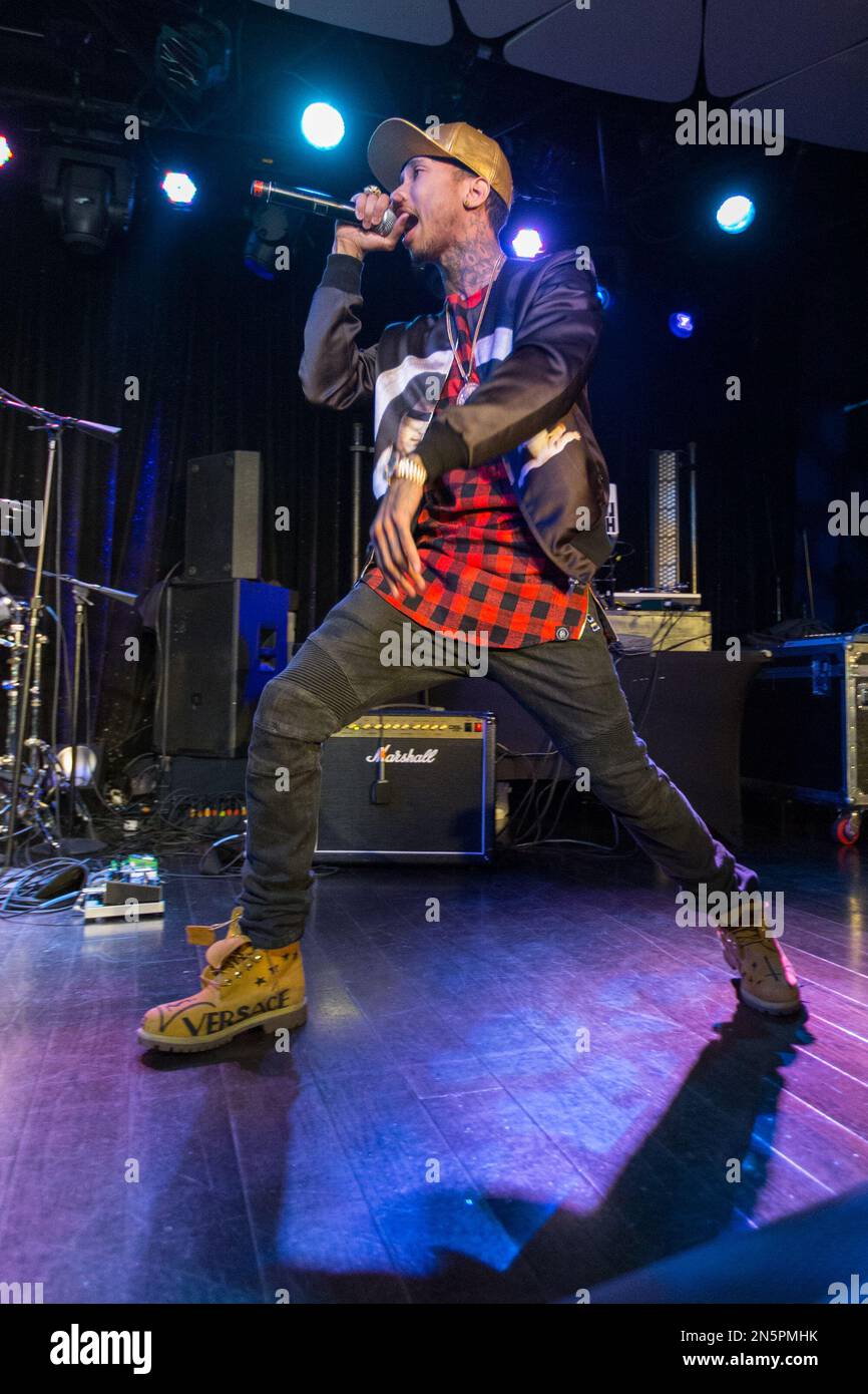 Rapper Tyga performs on stage during filming of SKEE Live on Tuesday ...