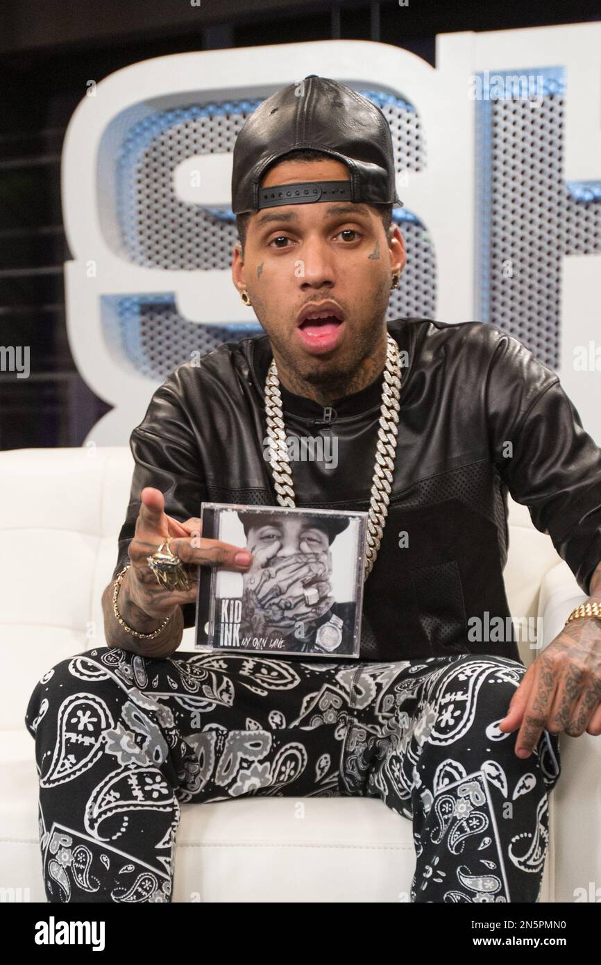 Rapper Kid Ink on set during filming of SKEE Live on Tuesday January 14 ...