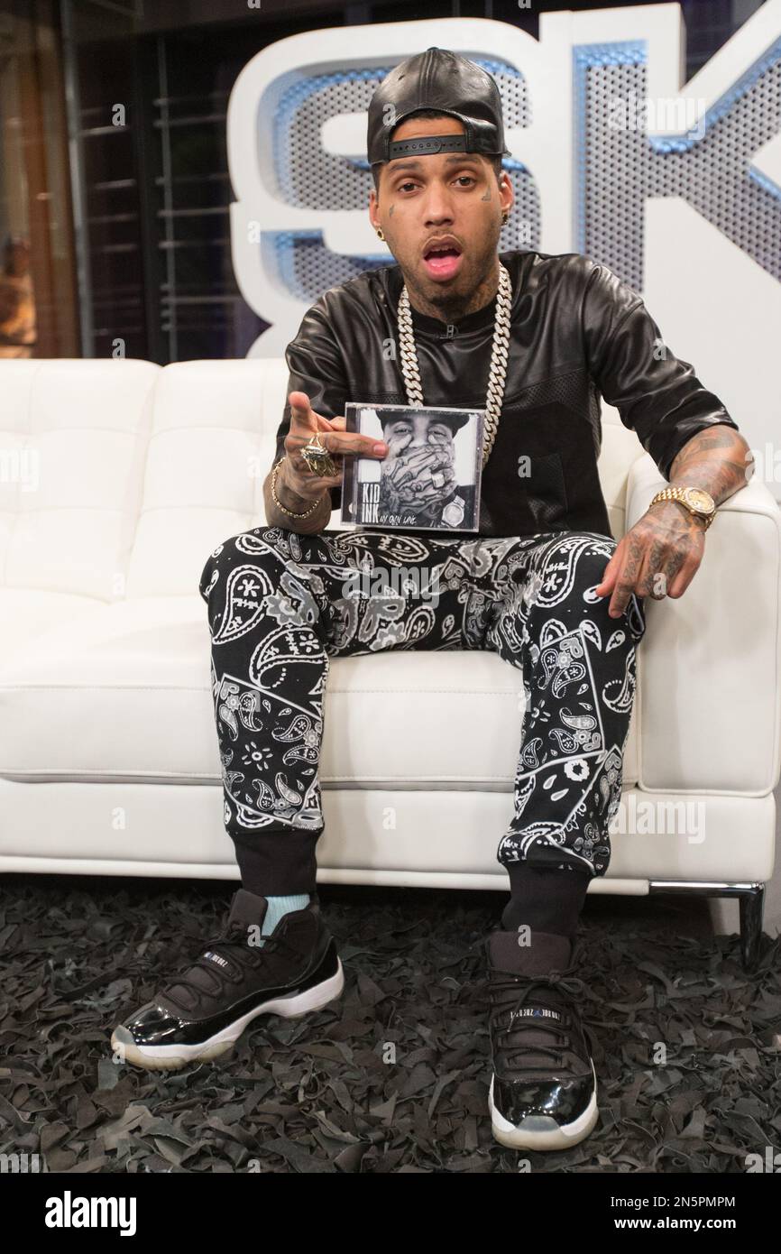 Rapper Kid Ink on set during filming of SKEE Live on Tuesday January 14 ...