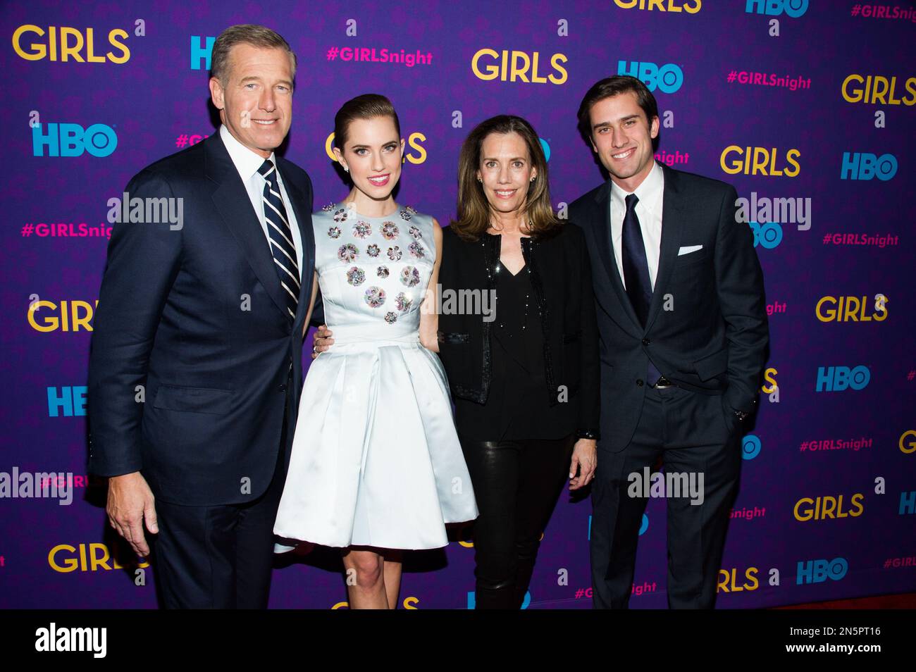 Brian Williams, from left, Allison Williams, Jane Stoddard Williams and ...