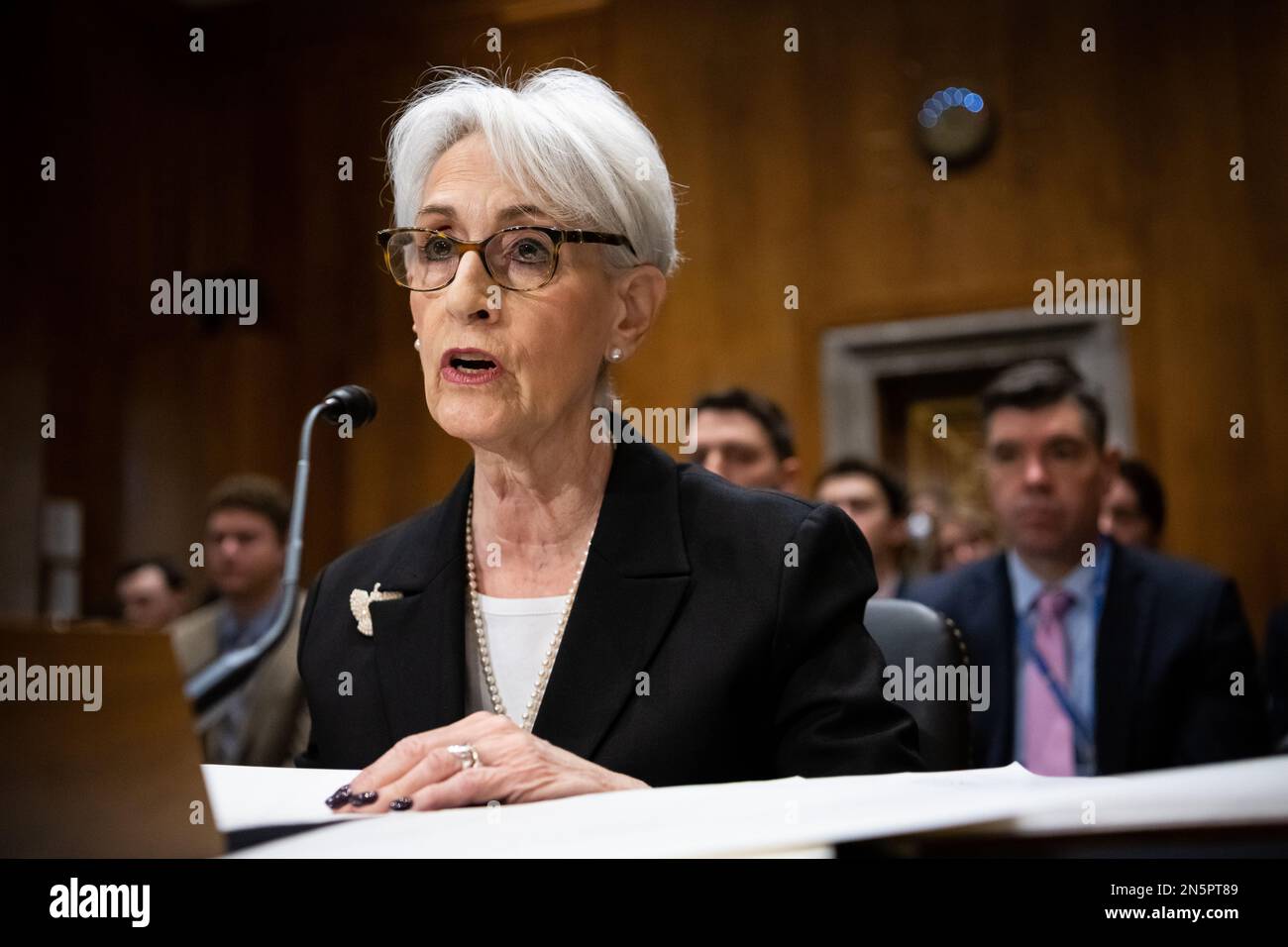 Deputy Secretary of State Wendy Sherman testifies during a Senate ...