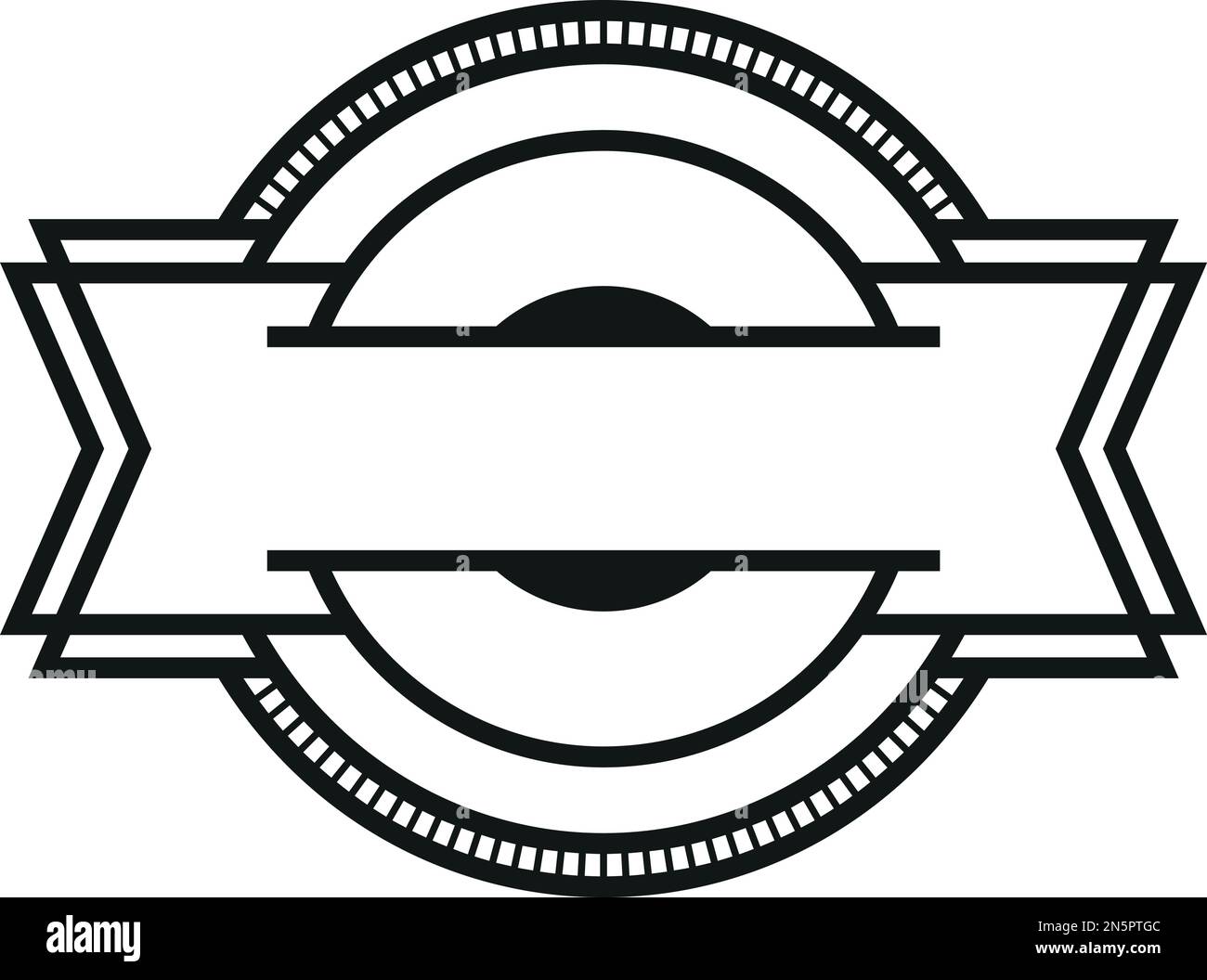 Round blank label in retro decorative style. Hipster logo Stock Vector ...
