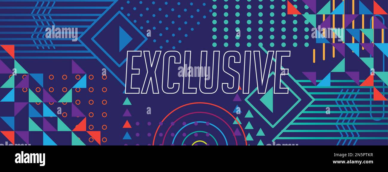 Exclusive Geometrical Pattern Banner Design Blue Background Celebration ...