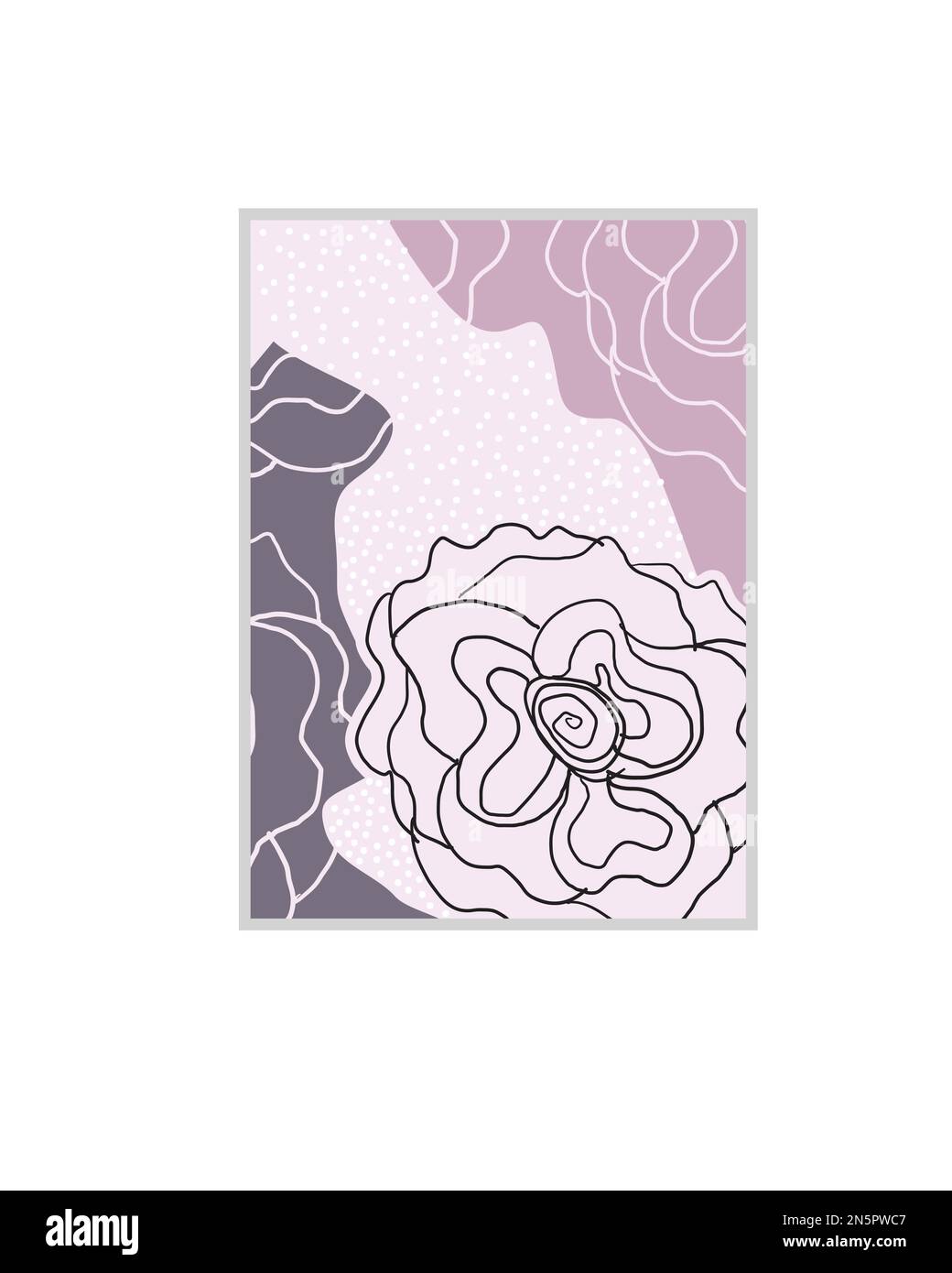 Minimalist Flower Design Nature Hand Drawn botanical minimal wall art ...