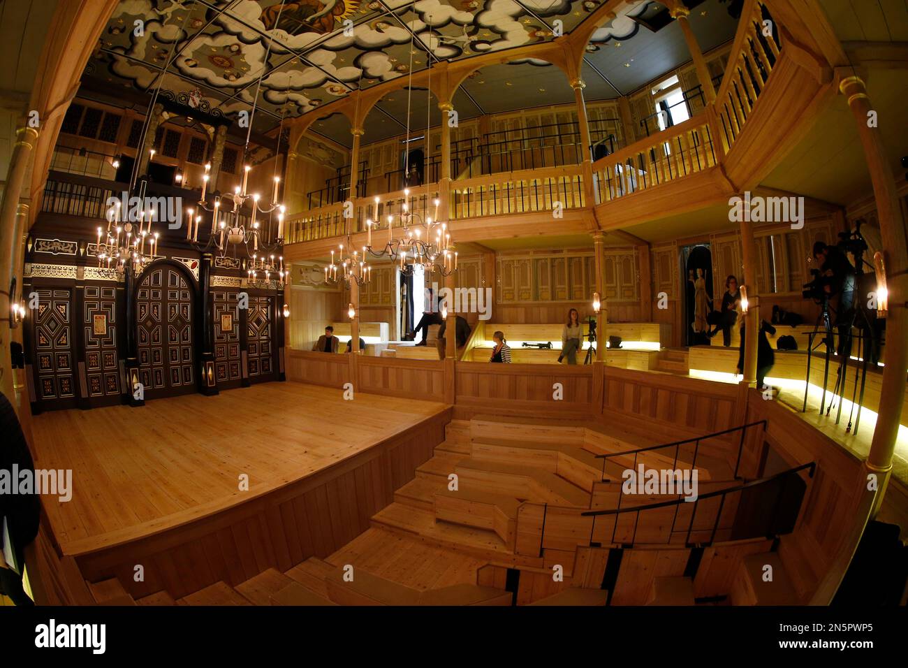 A inside view of the Shakespeare's Globe new indoor theatre Sam ...