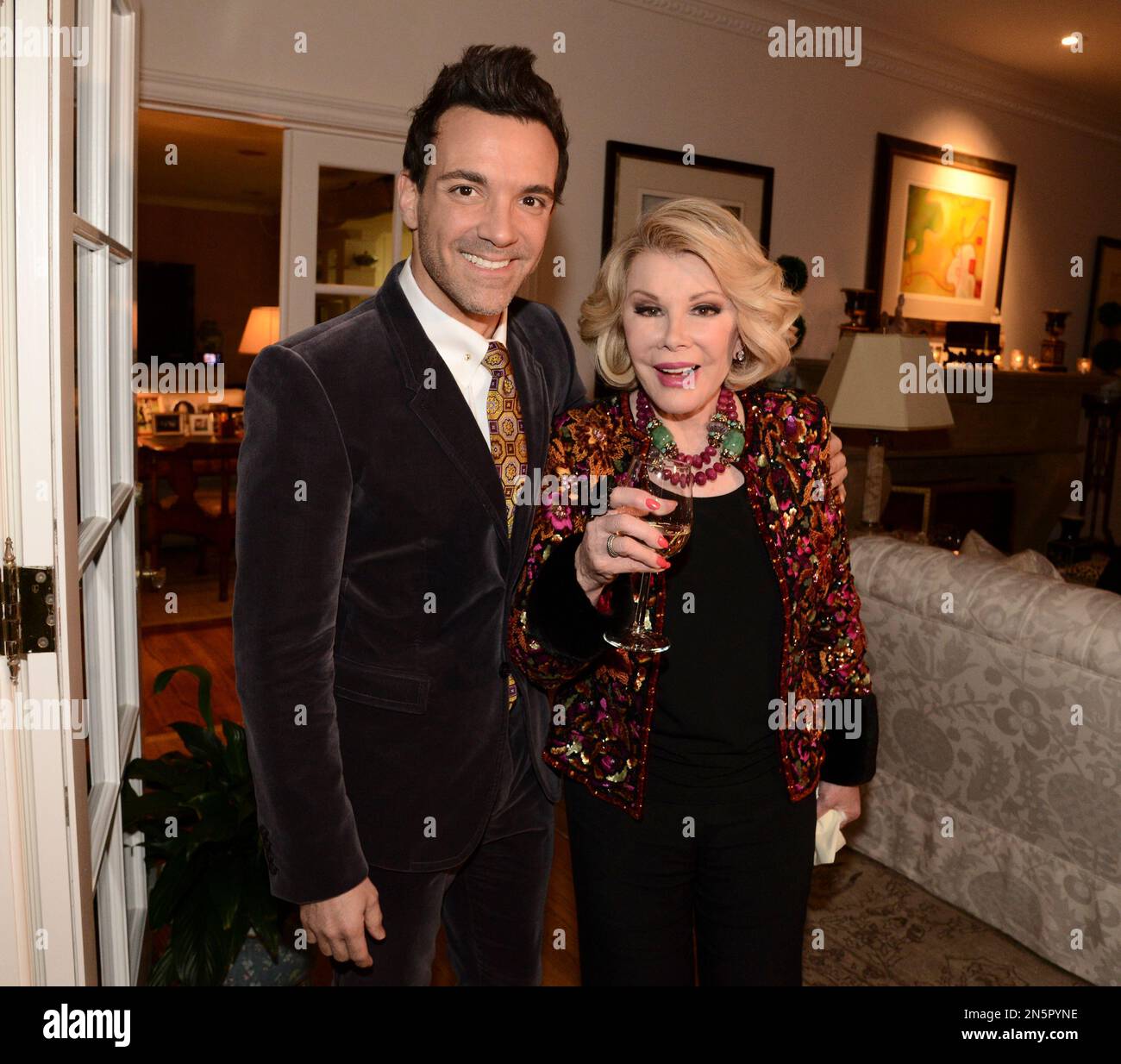 Television personality George Kotsiopoulos, left, and comedian Joan ...