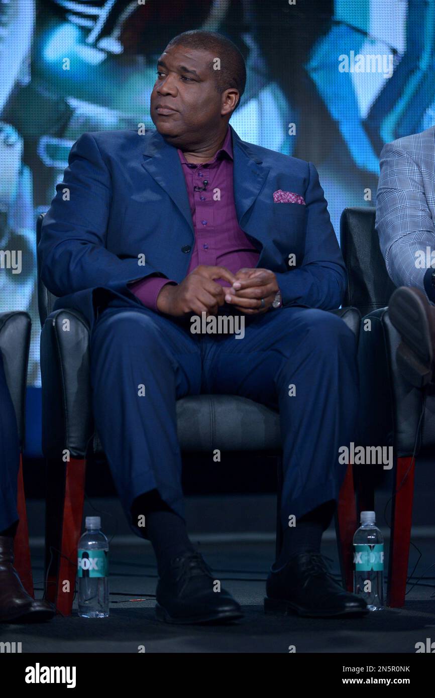 Curt Menefee is seen during the panel for Fox Sports at the FOX Winter ...